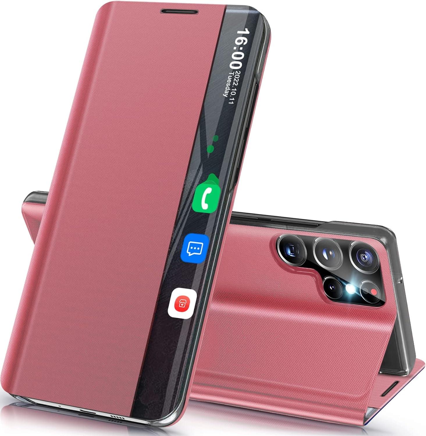 for Samsung Galaxy S22 Ultra 5G Case Clear View Window Smart Slim for ...