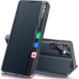 For Samsung Galaxy S22 Ultra 5G Case View Clear Smart Window Leather ...