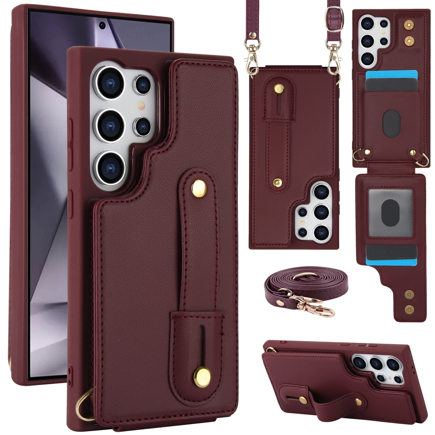 for Samsung Galaxy S22 Ultra Case with Card Holder,Samsung Galaxy S22 ...