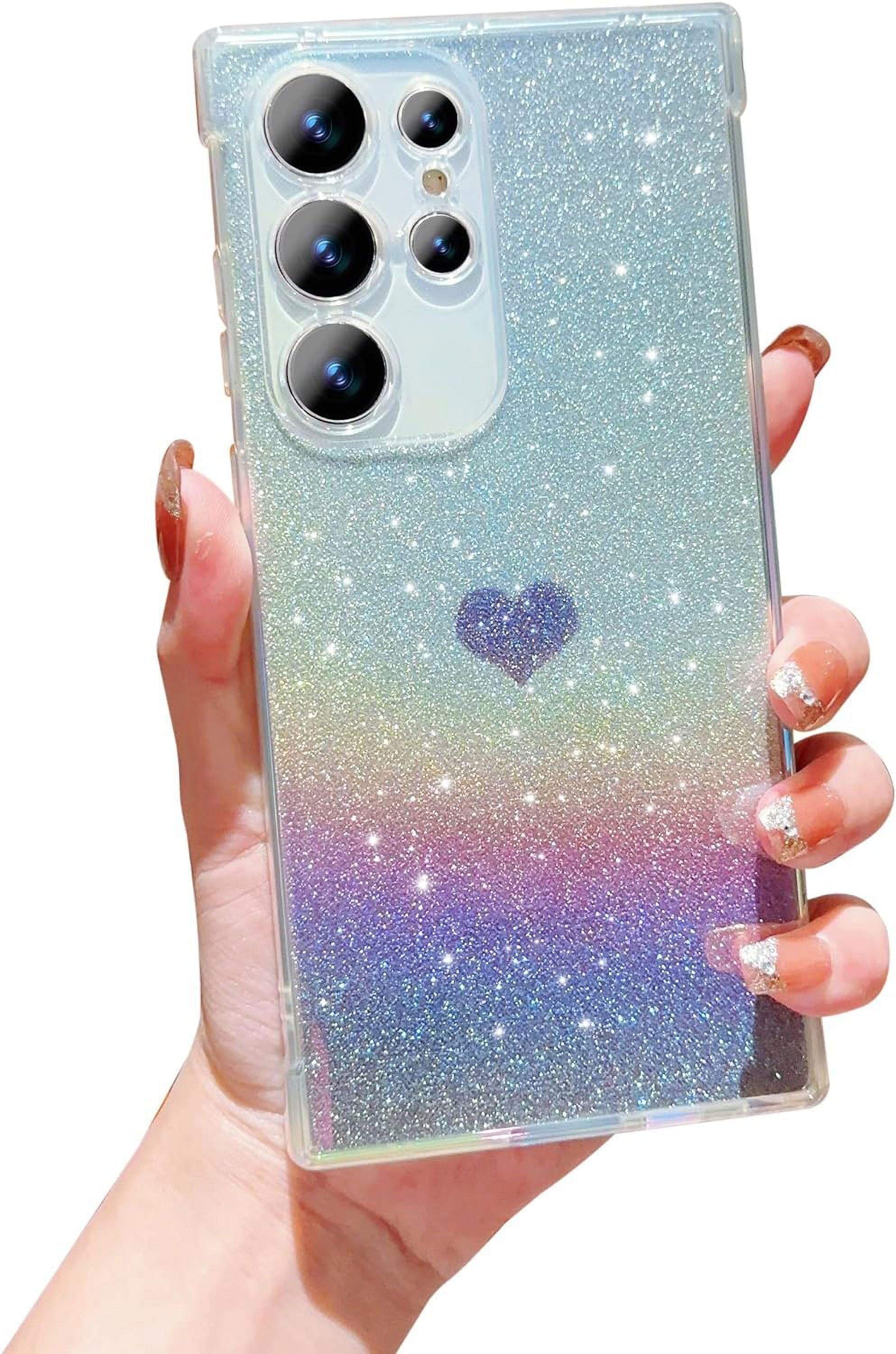 for Samsung Galaxy S22 Ultra Case Iridescent Holographic, Gradient Bling Glitter Clear Phone ...