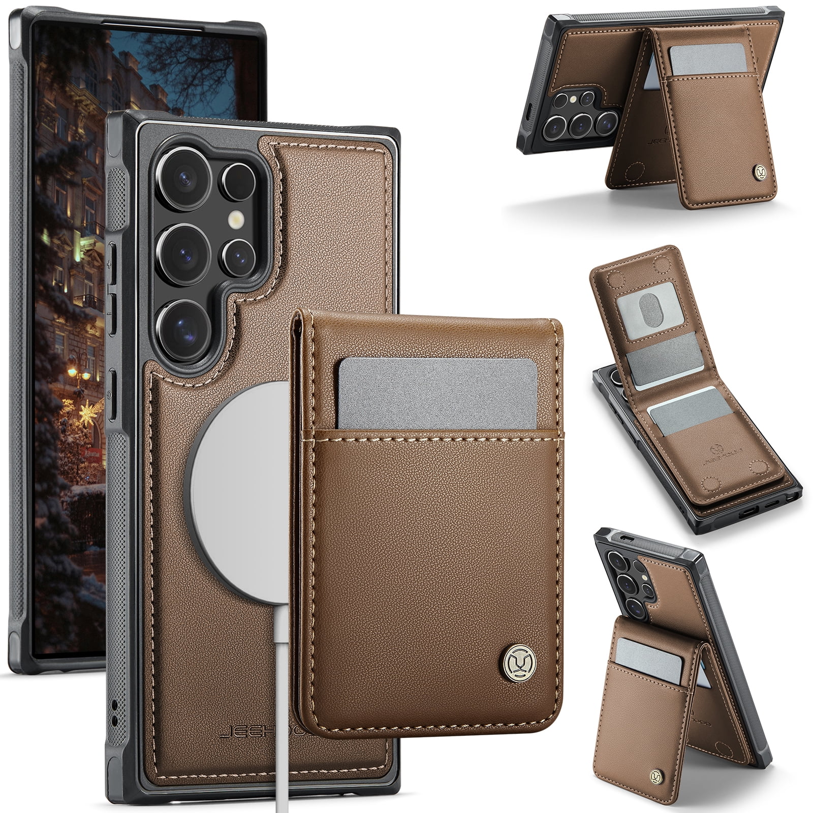 for Samsung Galaxy S22 Ultra Case with RFID Blocking Card Holder ...
