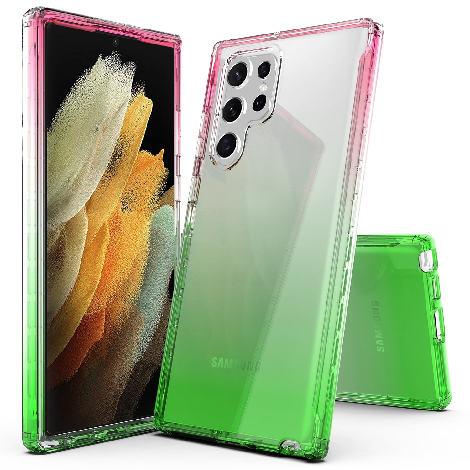 Samsung Galaxy S22 Ultra Case, Rosebono Hybrid Gradient Transparent ...
