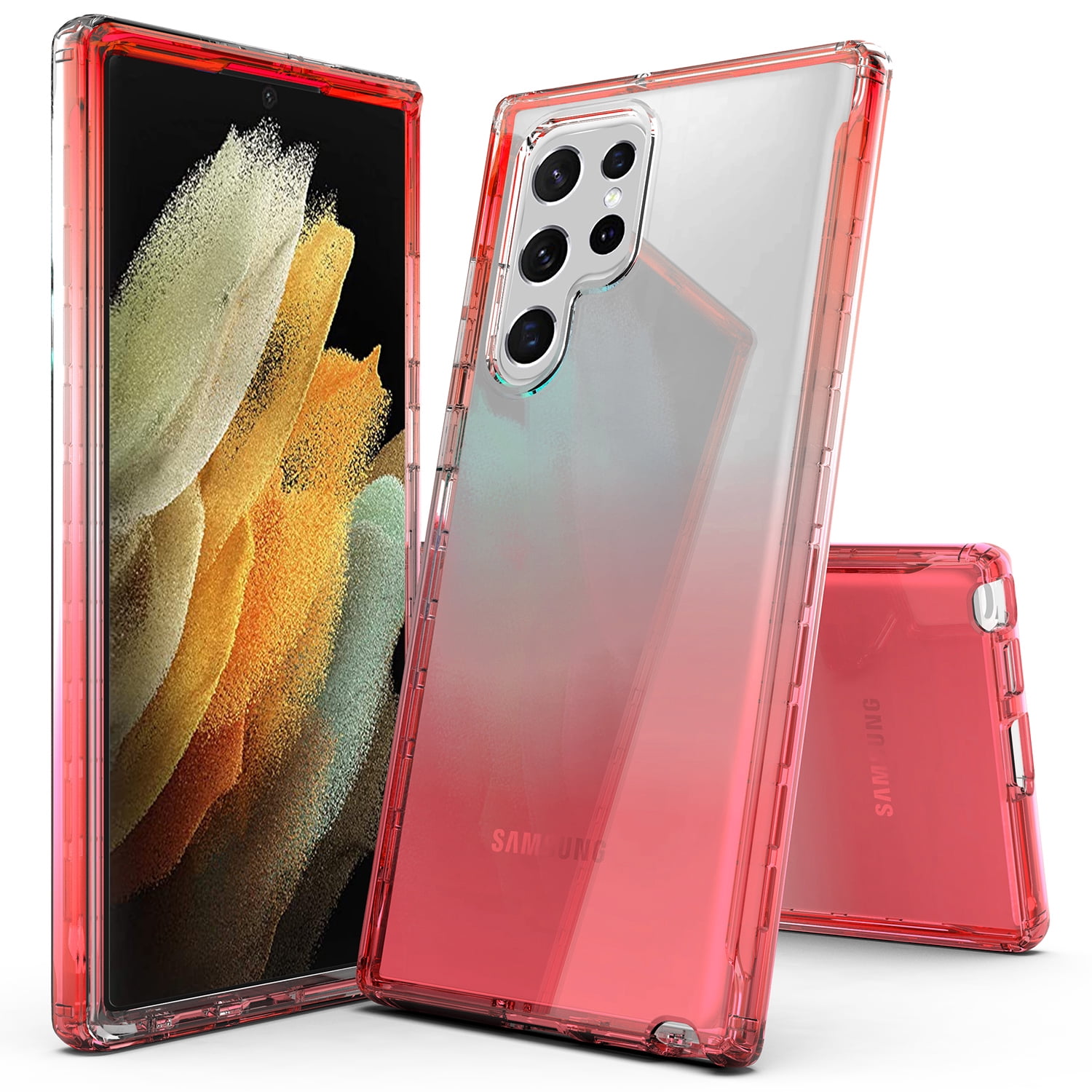 Samsung Galaxy S22 Ultra Case, Rosebono Hybrid Gradient Transparent ...