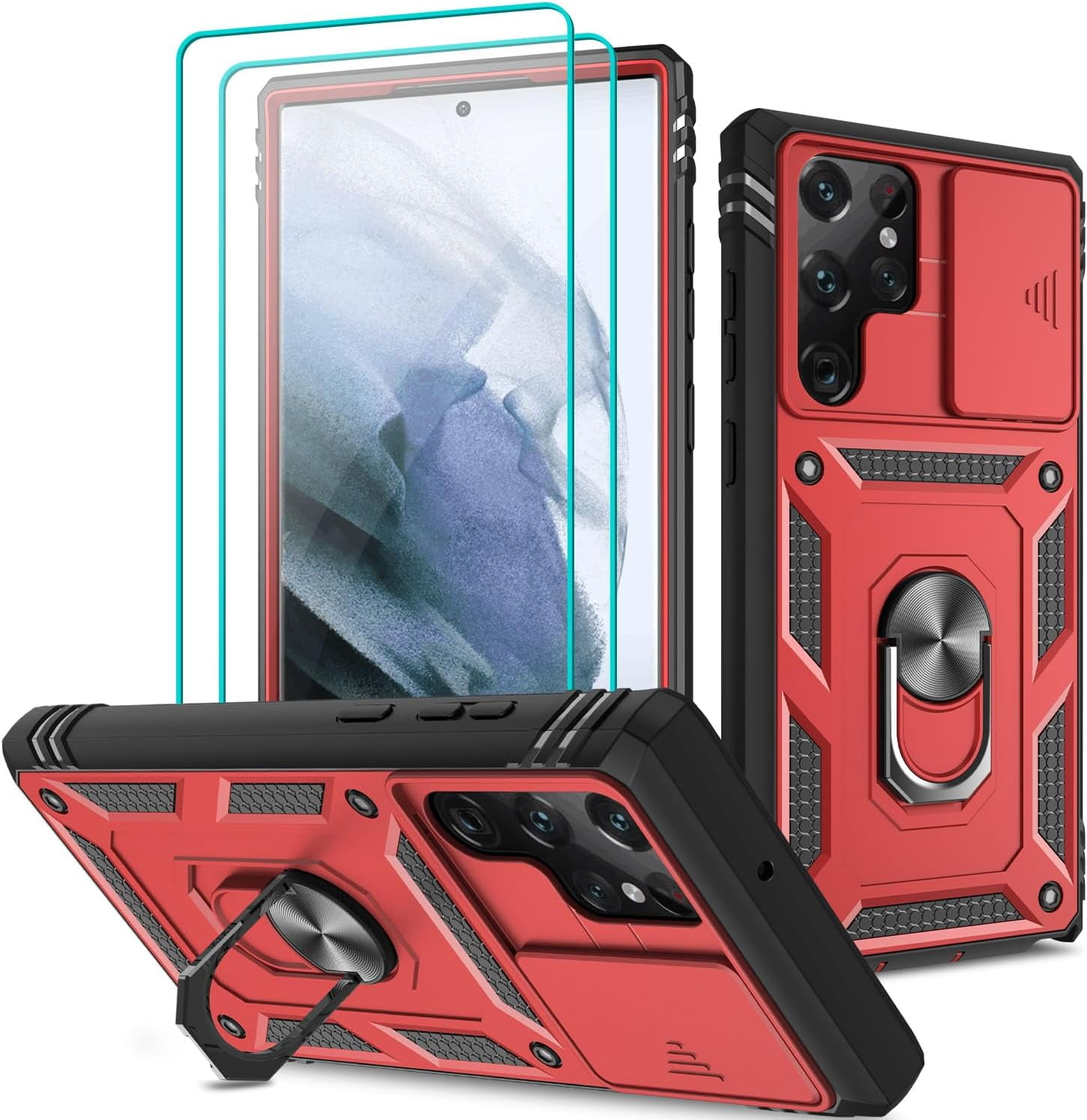 for Samsung Galaxy S22 Ultra Case with Slide Camera Cover & Screen ...