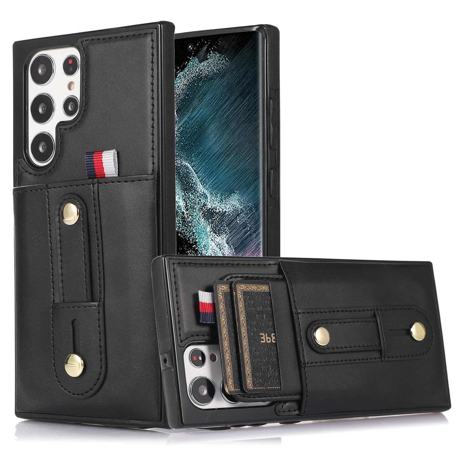 for Samsung Galaxy S22 Ultra Case Wallet with Slide Credit Card Holder ...