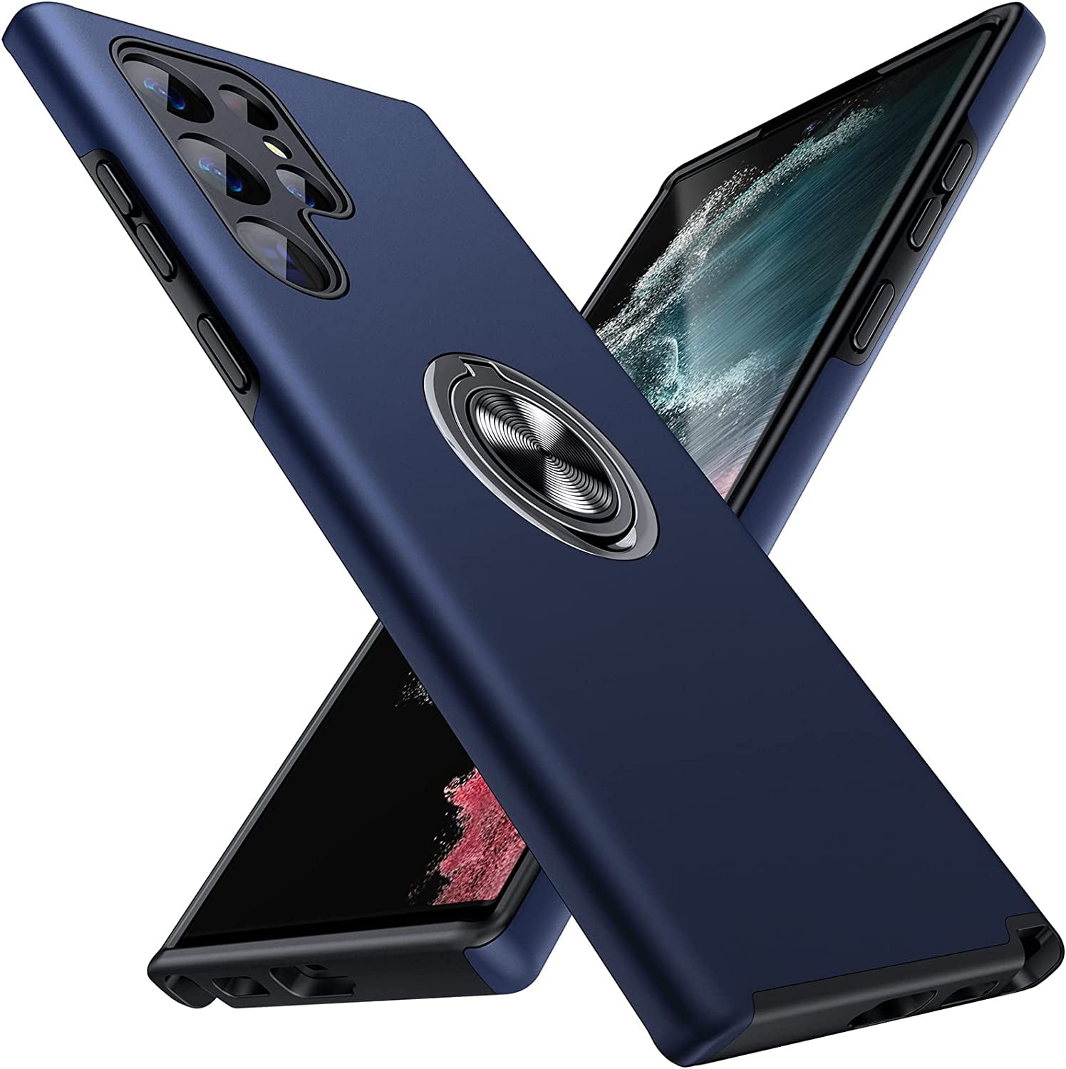 Samsung Galaxy S22 Ultra Cellular Phone Case, Blue, Slim Soft Bumper ...