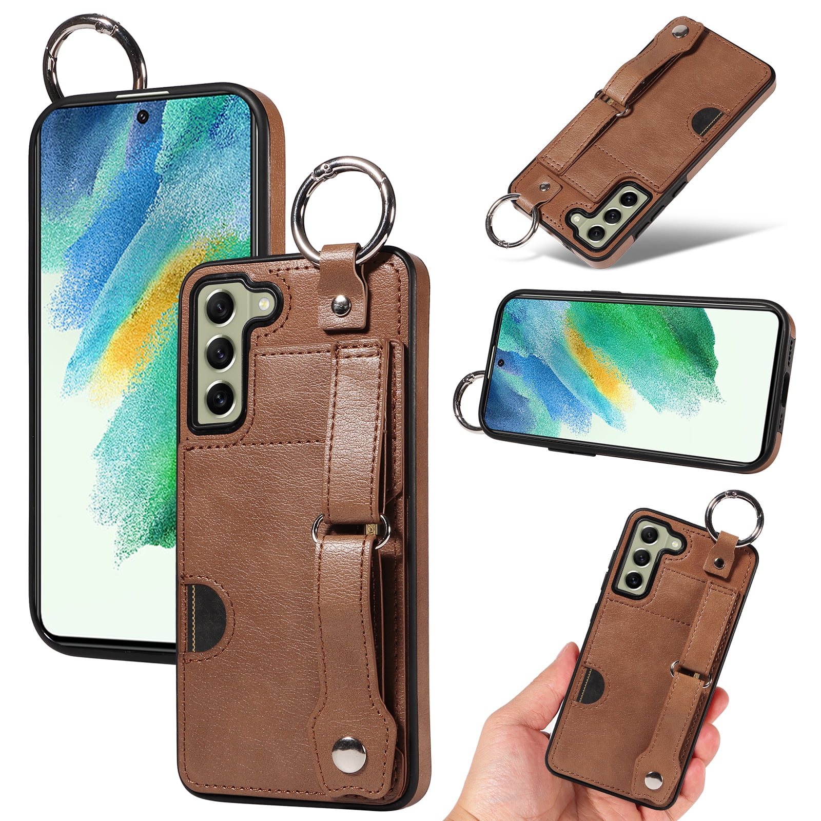 for Samsung Galaxy S22 Wallet Case with Card Holder, Hand Wrist Strap ...
