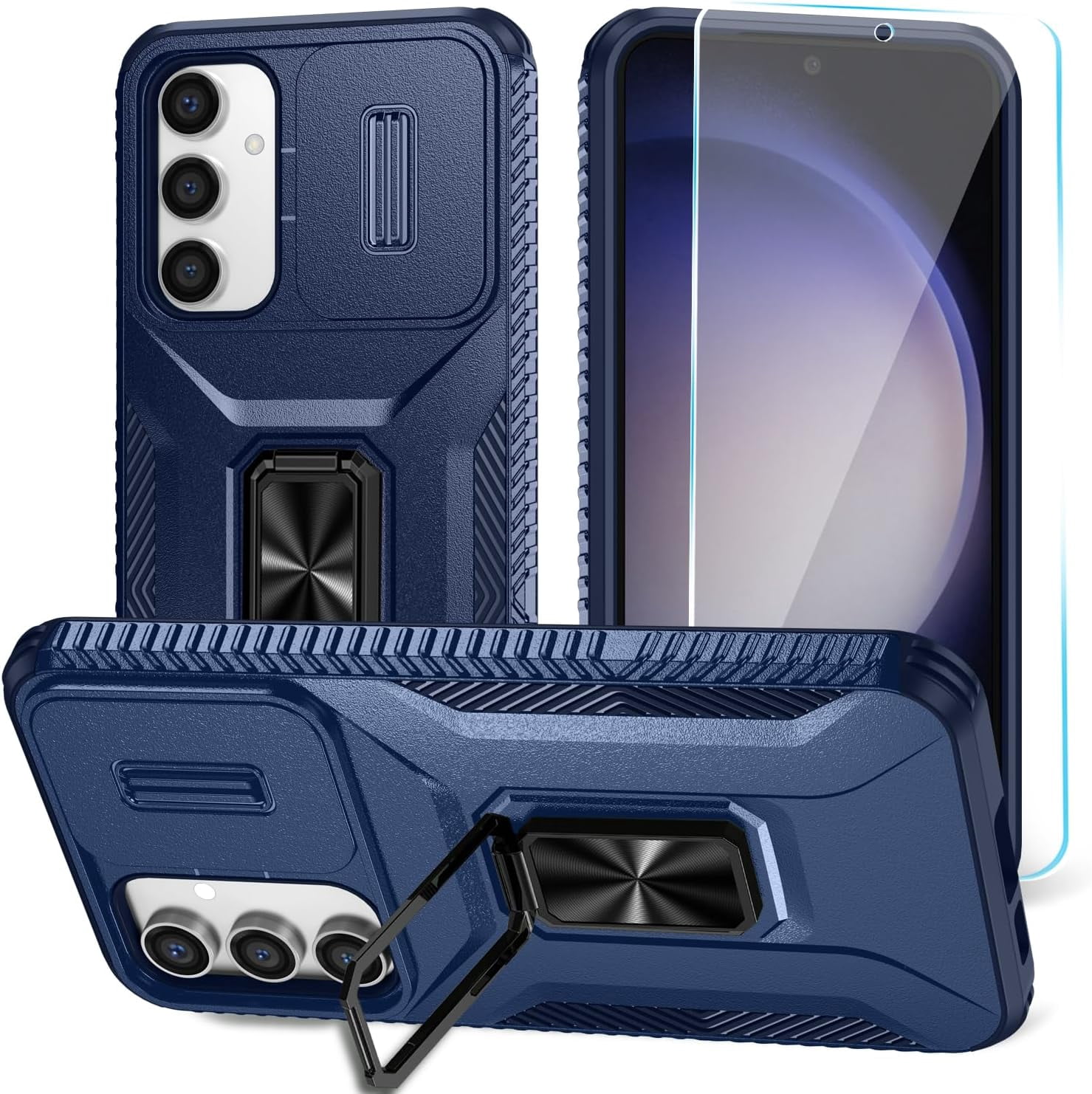 for Samsung Galaxy S23 FE 5G Case with HD Screen Protector & Slide ...