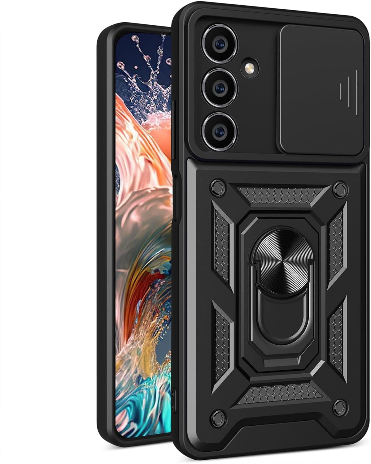 for Samsung Galaxy S23 FE Case with Slide Camera Cover for Men ...