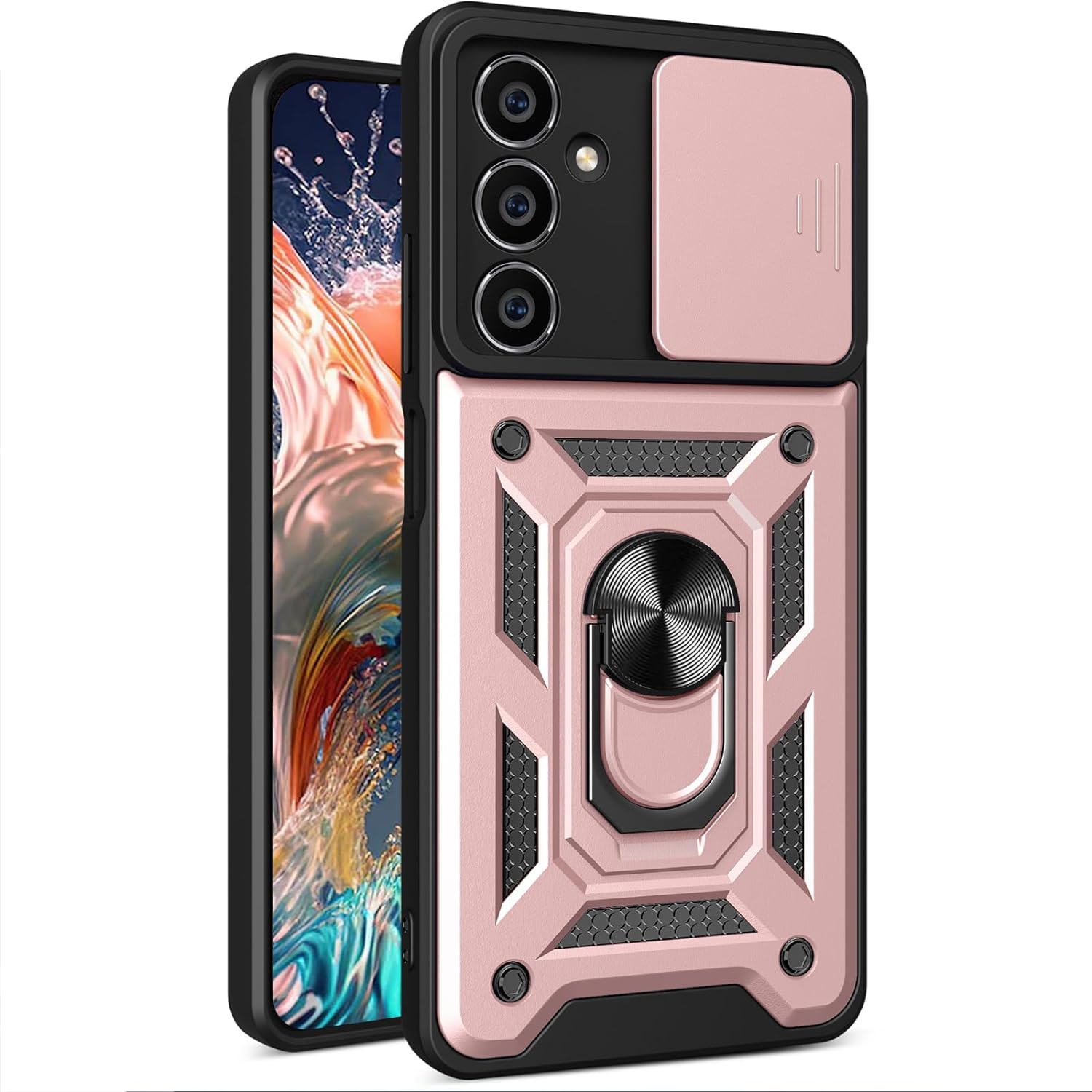 for Samsung Galaxy S23 FE Case with Slide Camera Cover for Men ...