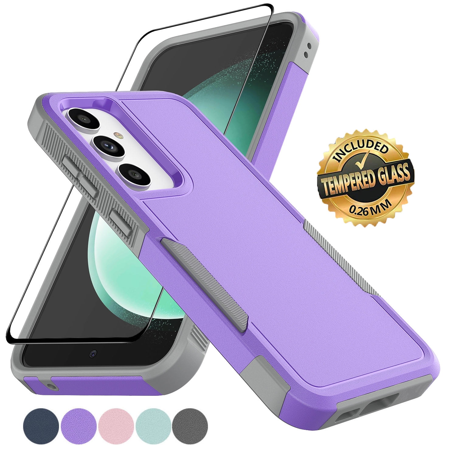 Samsung Galaxy S23 FE 6.4" 2023 Release, Tekcoo 2-in-1 Rugged Case with ...