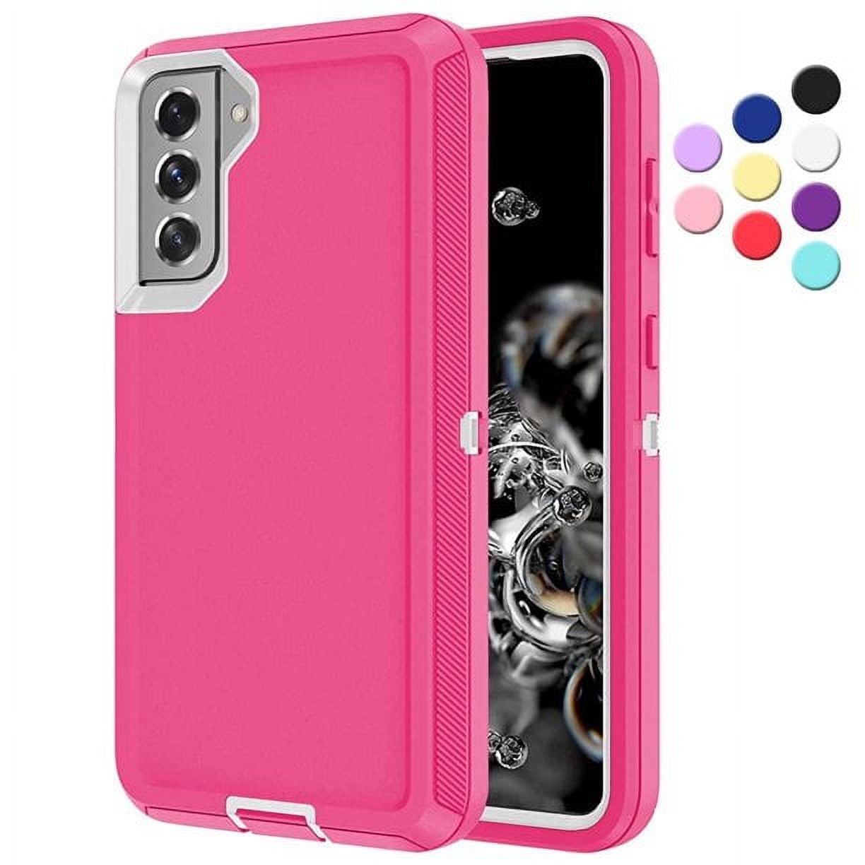Entronix Heavy Duty Case, Rugged Shockproof Triple Layer Protection for Galaxy S23, Pink ...