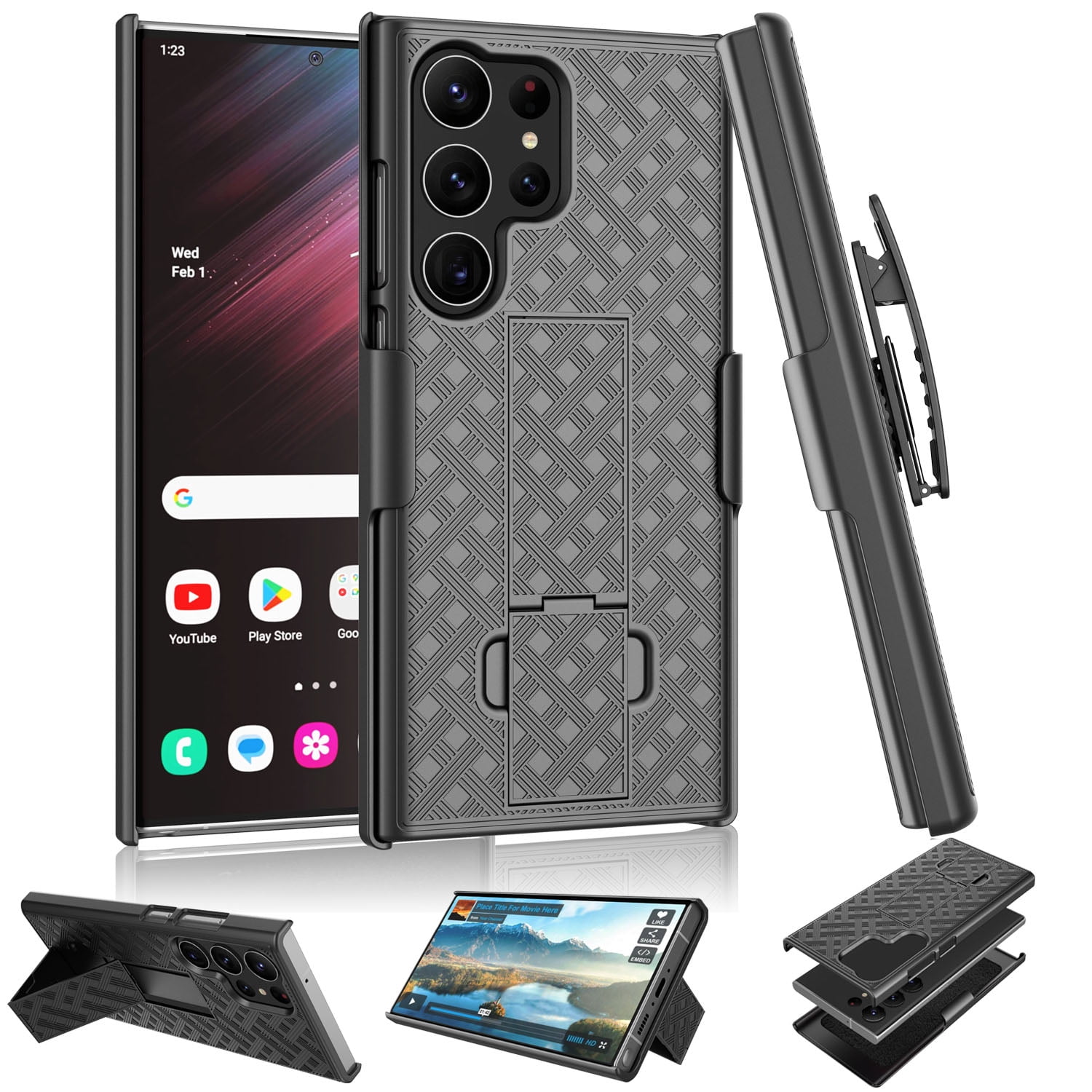 Samsung Galaxy S23 Plus 5G Case,Takfox Shockproof Hard Shell [Built-in ...