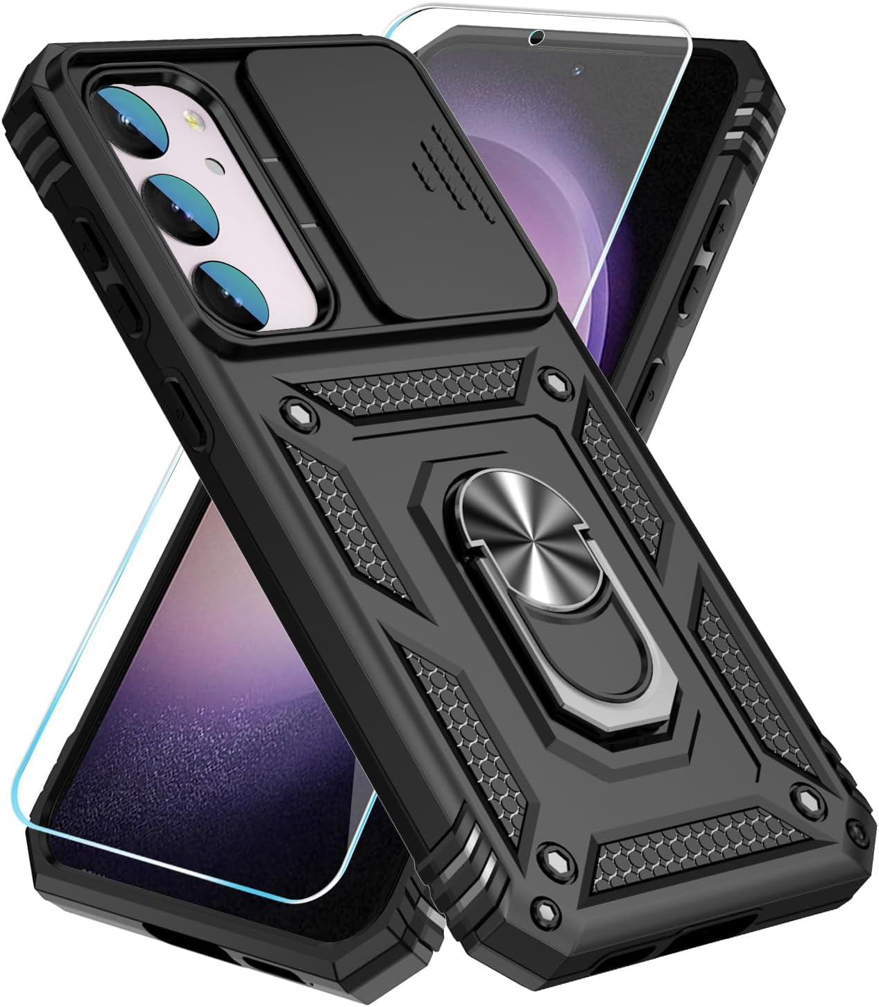 for Samsung Galaxy S23 Plus Case with HD Screen Protector & Kickstand ...