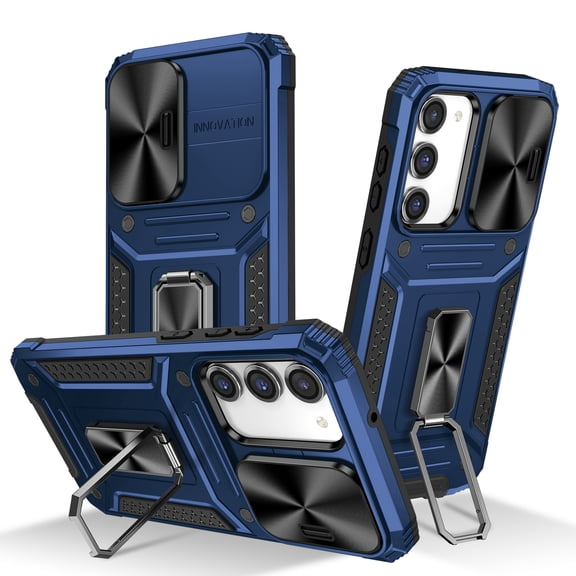 for Galaxy A34 5G Case Heavy Duty with Camera Cover, Build in Kickstand ...