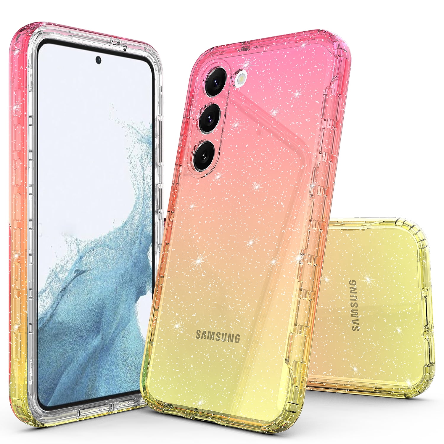 Samsung Galaxy S23 Plus Case, Rosebono Hybrid Glitter Sparkle ...