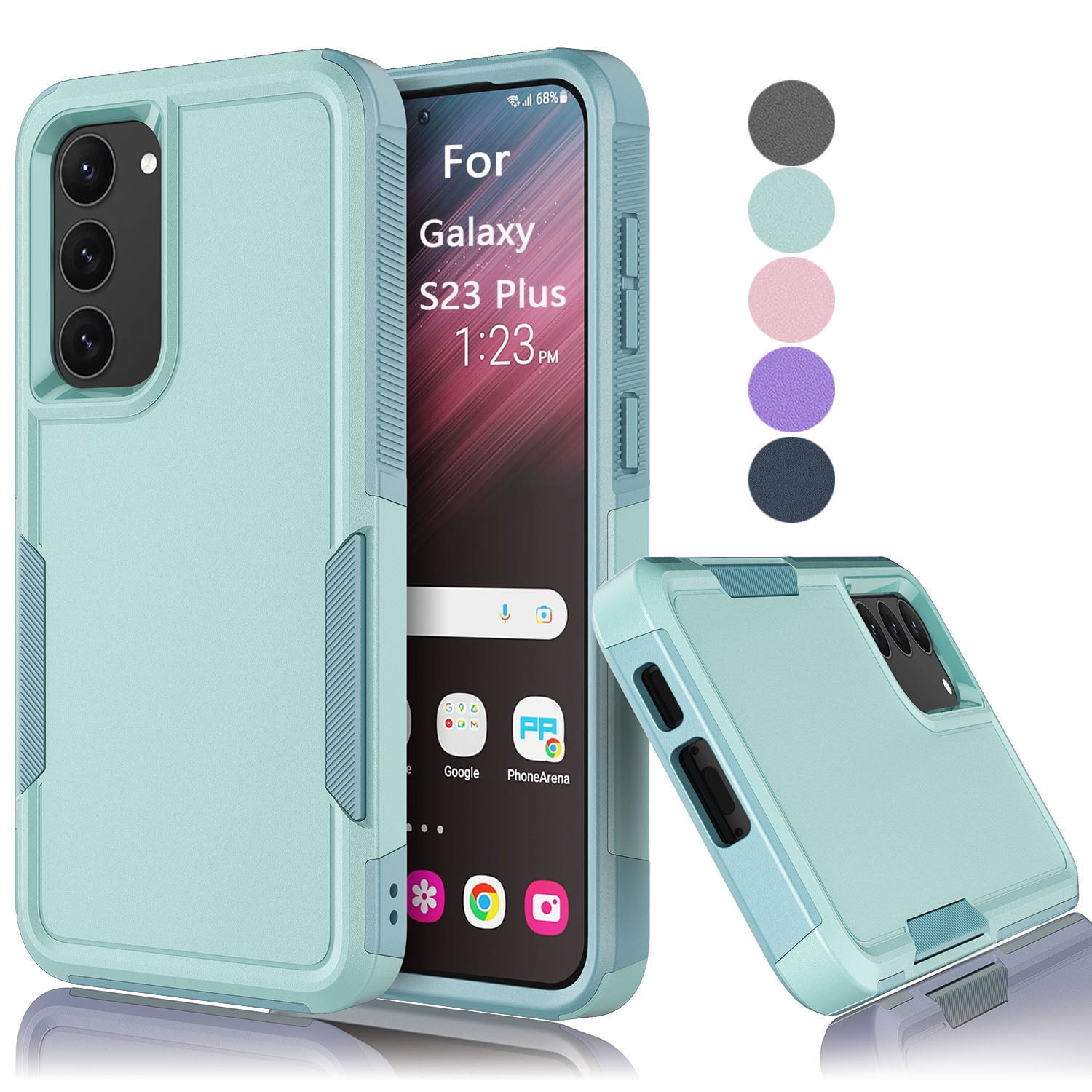 Samsung Galaxy S23 Plus Case ,Sturdy Case for Galaxy S23 Plus 2023 6.6 inch ,Tekcoo Shockproof ...