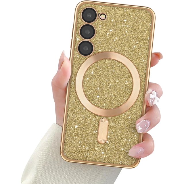 for Samsung Galaxy S23 Plus Magnetic Case, Sparkle Glitter Case Cover ...