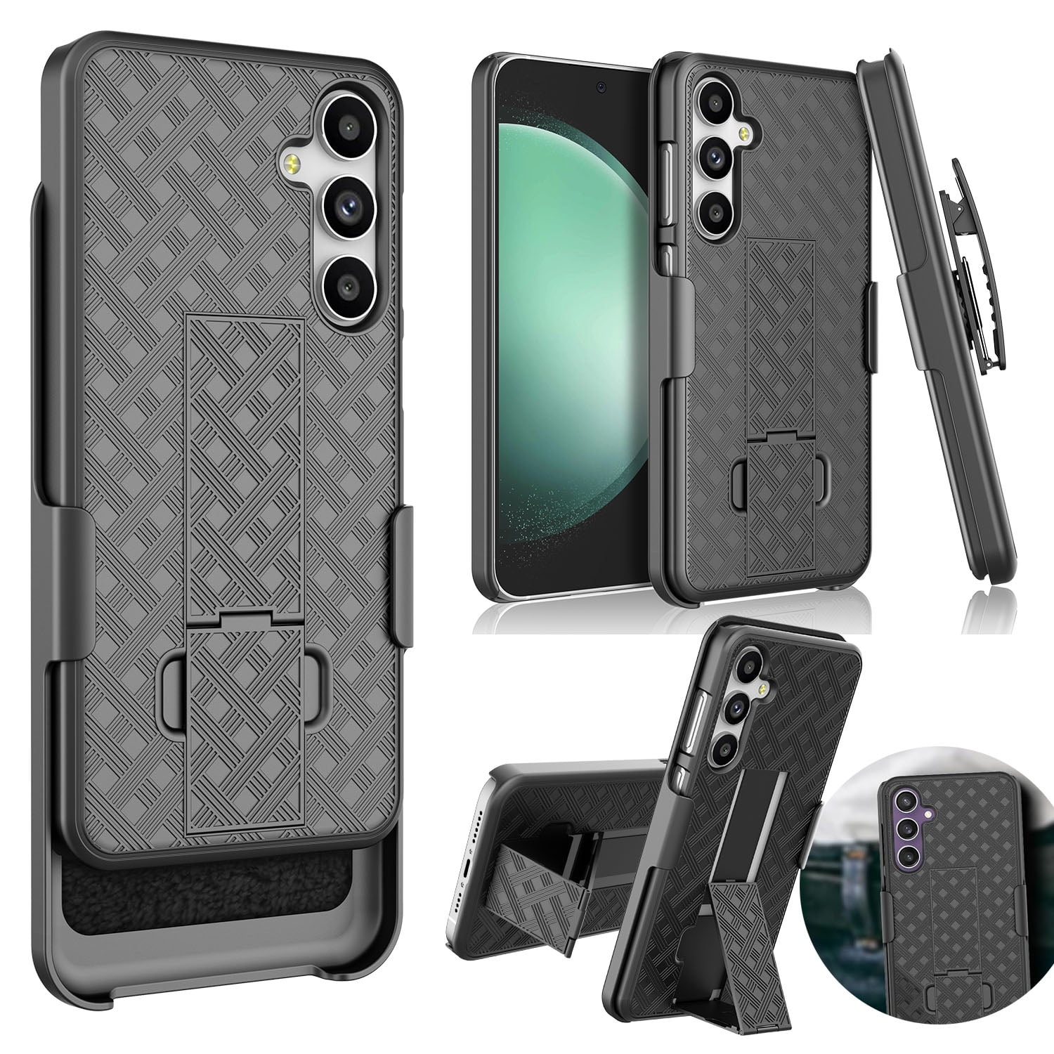 Samsung Galaxy S23 S23+ S23 Plus S23 Ultra S23 FE 5G 2023 Cases Cover Holster Belt, Tekcoo Shock ...