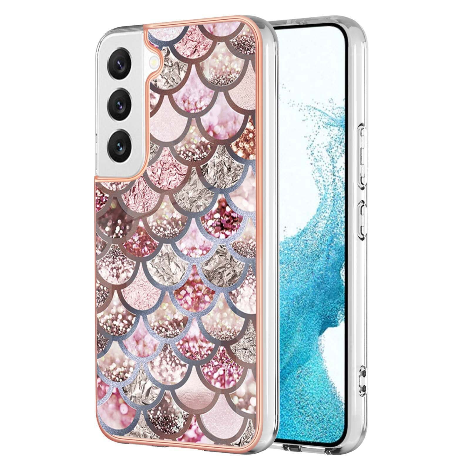Samsung Galaxy S23 Slim Case, Fish Scale Marble Pattern Soft TPU ...