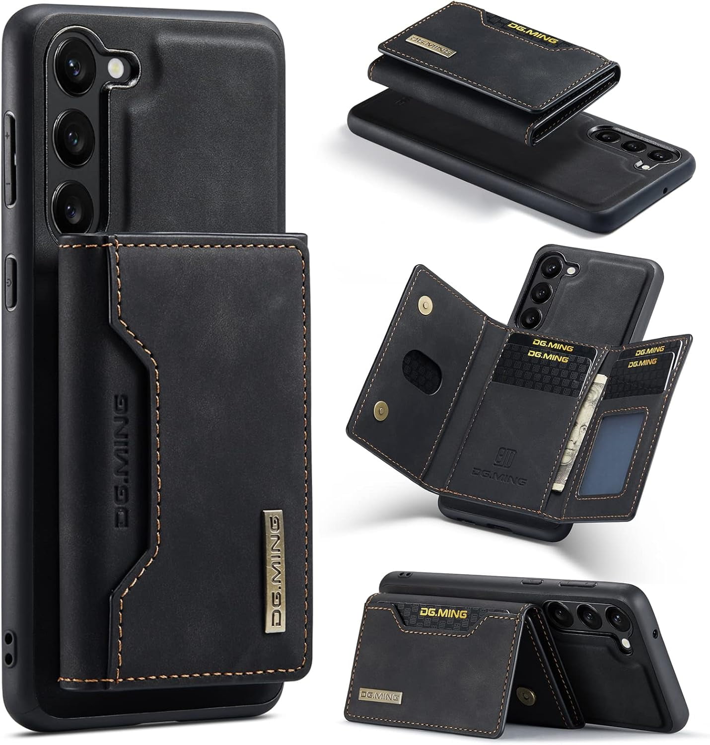 for Samsung Galaxy S23 Ultra 2 in 1 Detachable Card Bag Wallet Case ...