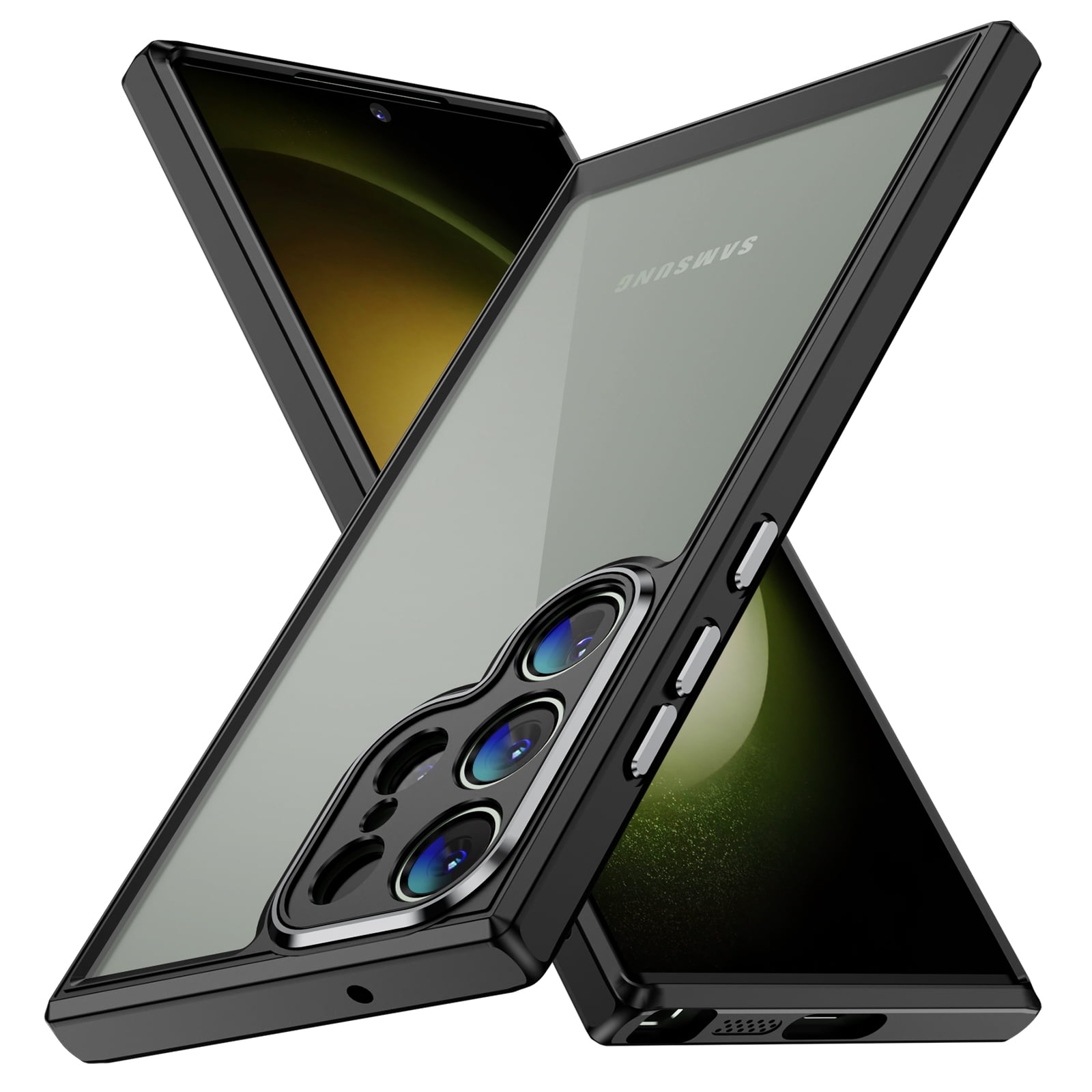 for Samsung Galaxy S23 Ultra 6.8" Hybrid Clear Case,Transparent Clear ...