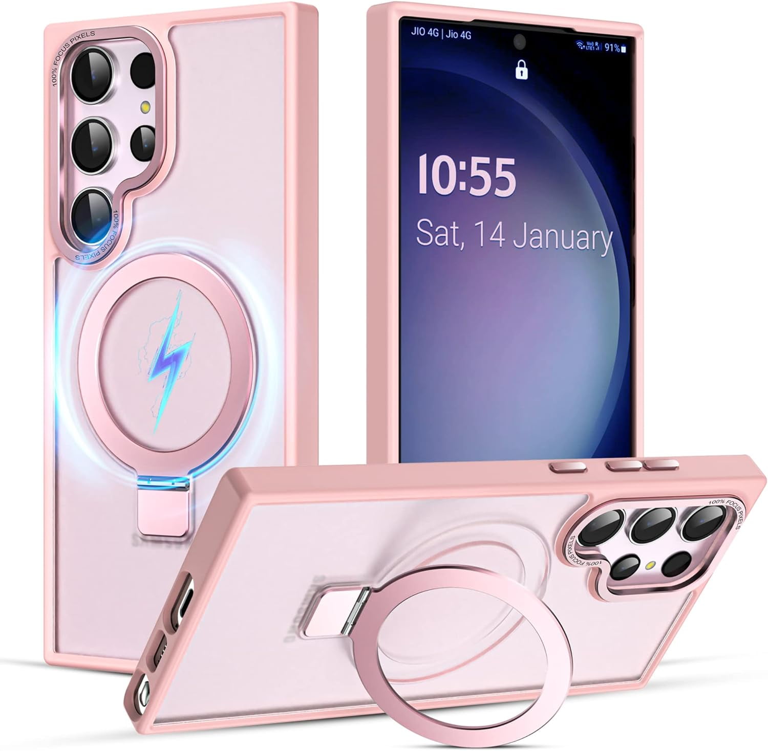 for Samsung Galaxy S23 Ultra Case with [3 in 1] Magnetic-Ring Stand ...