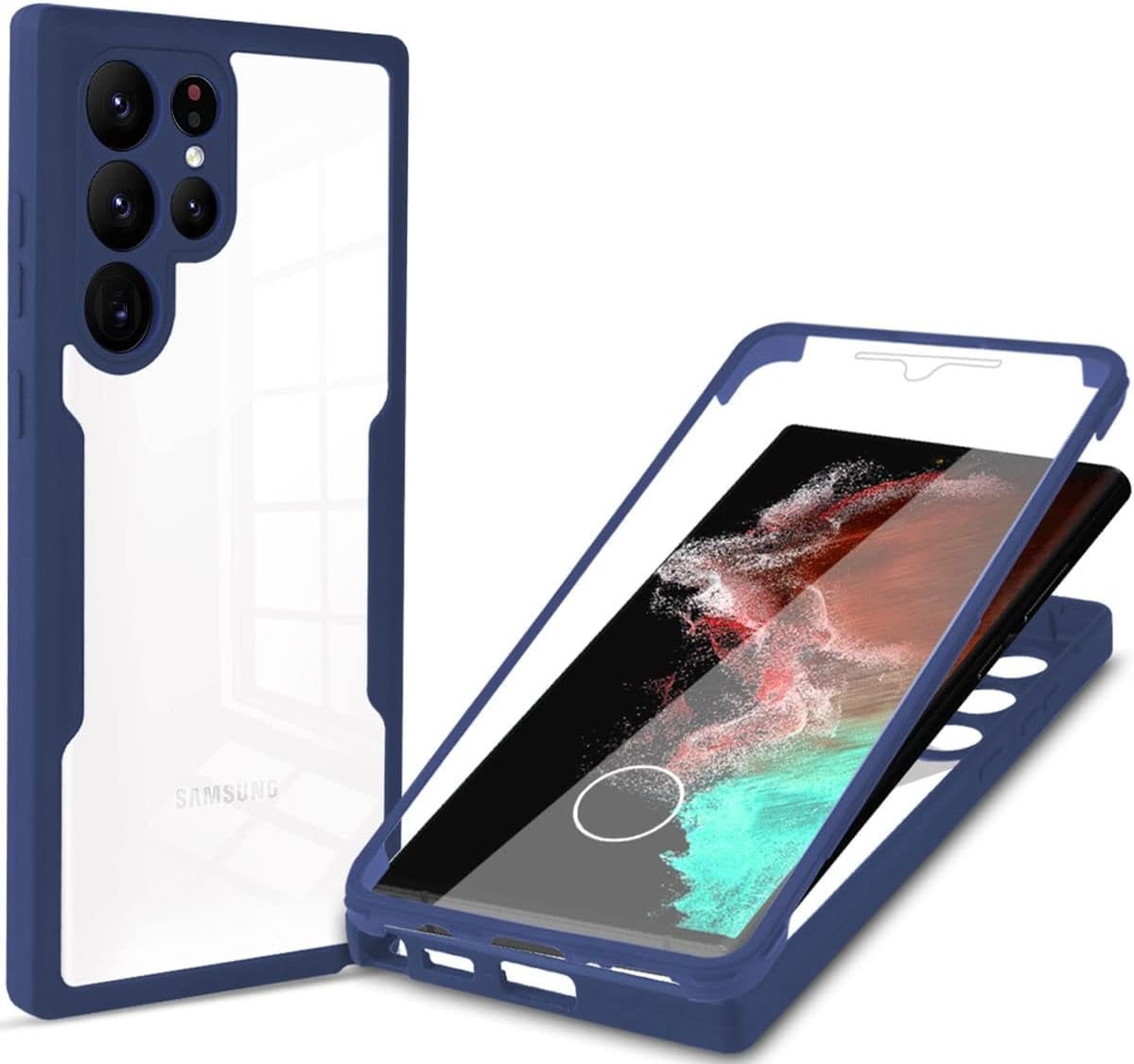 Samsung Galaxy S23 Ultra Case 6.8" with Screen Protector Fingerprint ...