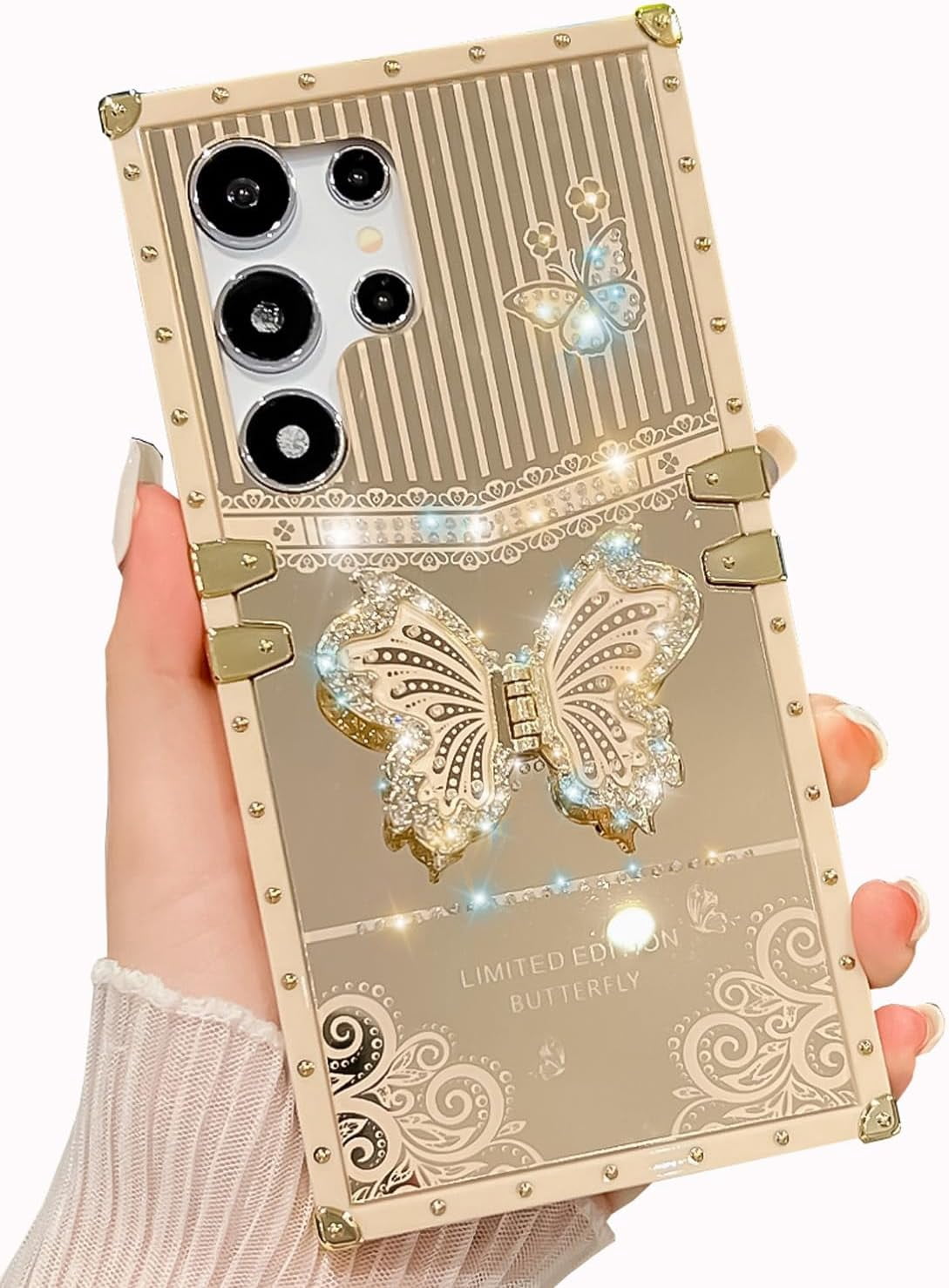 Samsung Galaxy S23 Ultra Case Cute, Luxury Bling Butterfly Design with ...