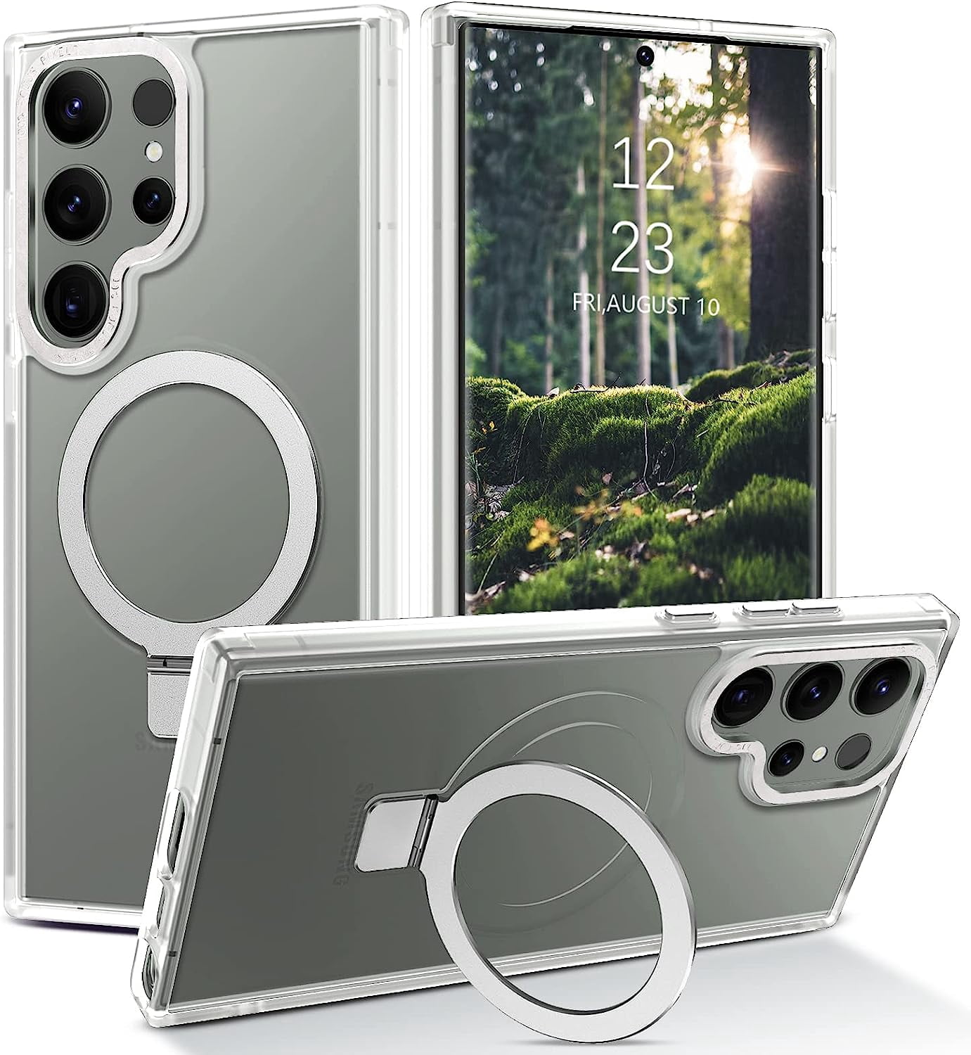 Samsung Galaxy S23 Ultra Case with Invisible Magnetic Stand [Compatible ...