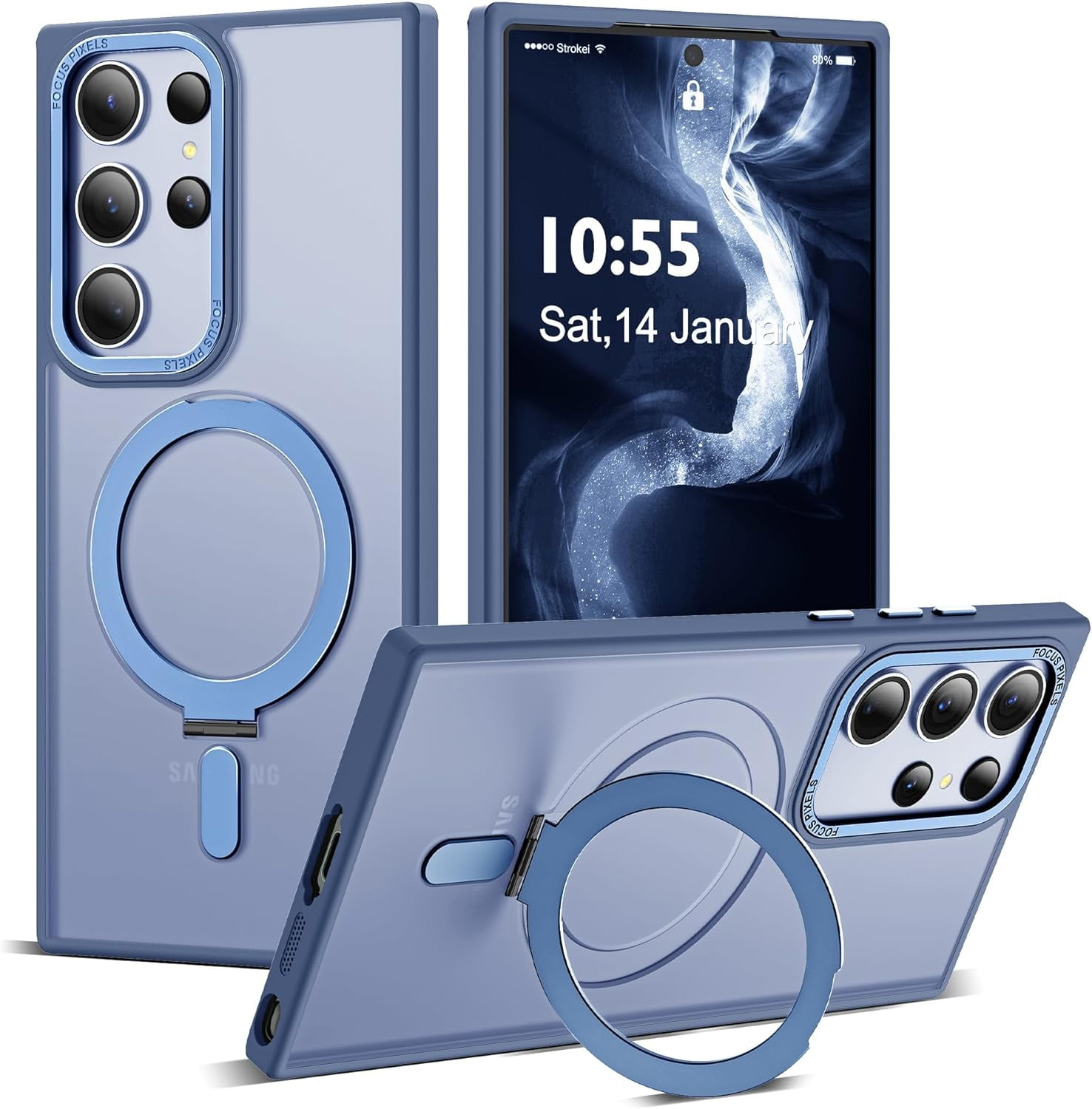 for Samsung Galaxy S23 Ultra Case with Invisible Ring Stand, Compatible ...