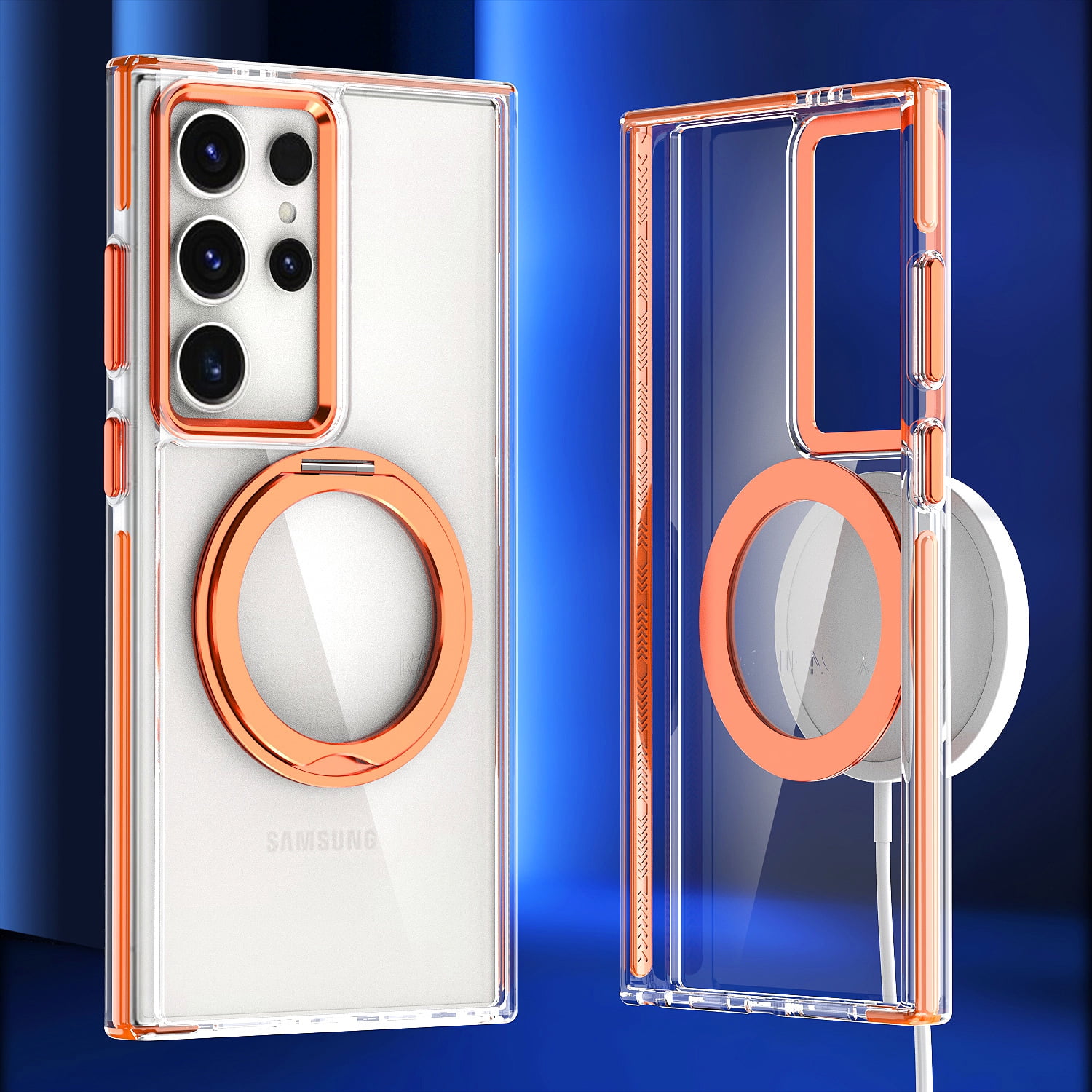 for Samsung Galaxy S23 Ultra Case with Kickstand Clear Cover Invisible ...