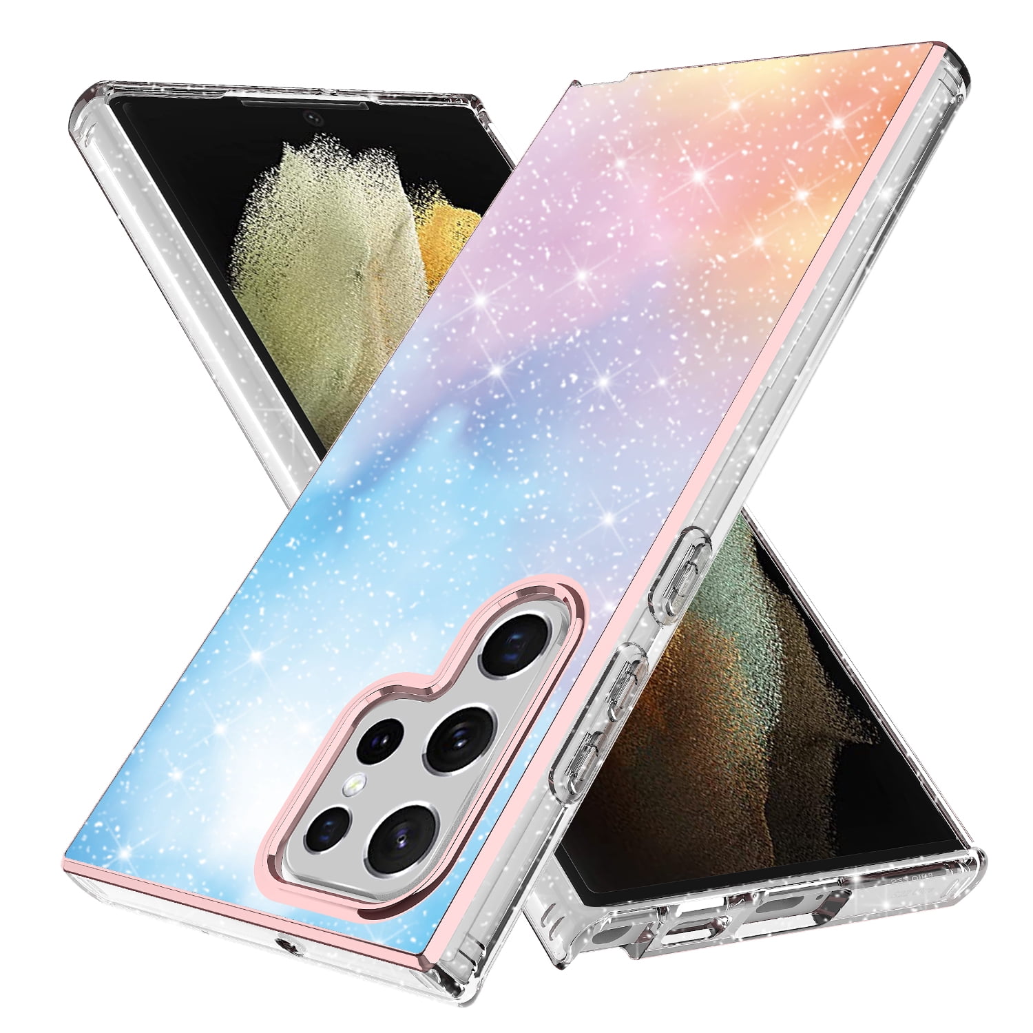 Samsung Galaxy S23 Ultra Case, Rosebono Bling Glitter Sparkle Laser ...