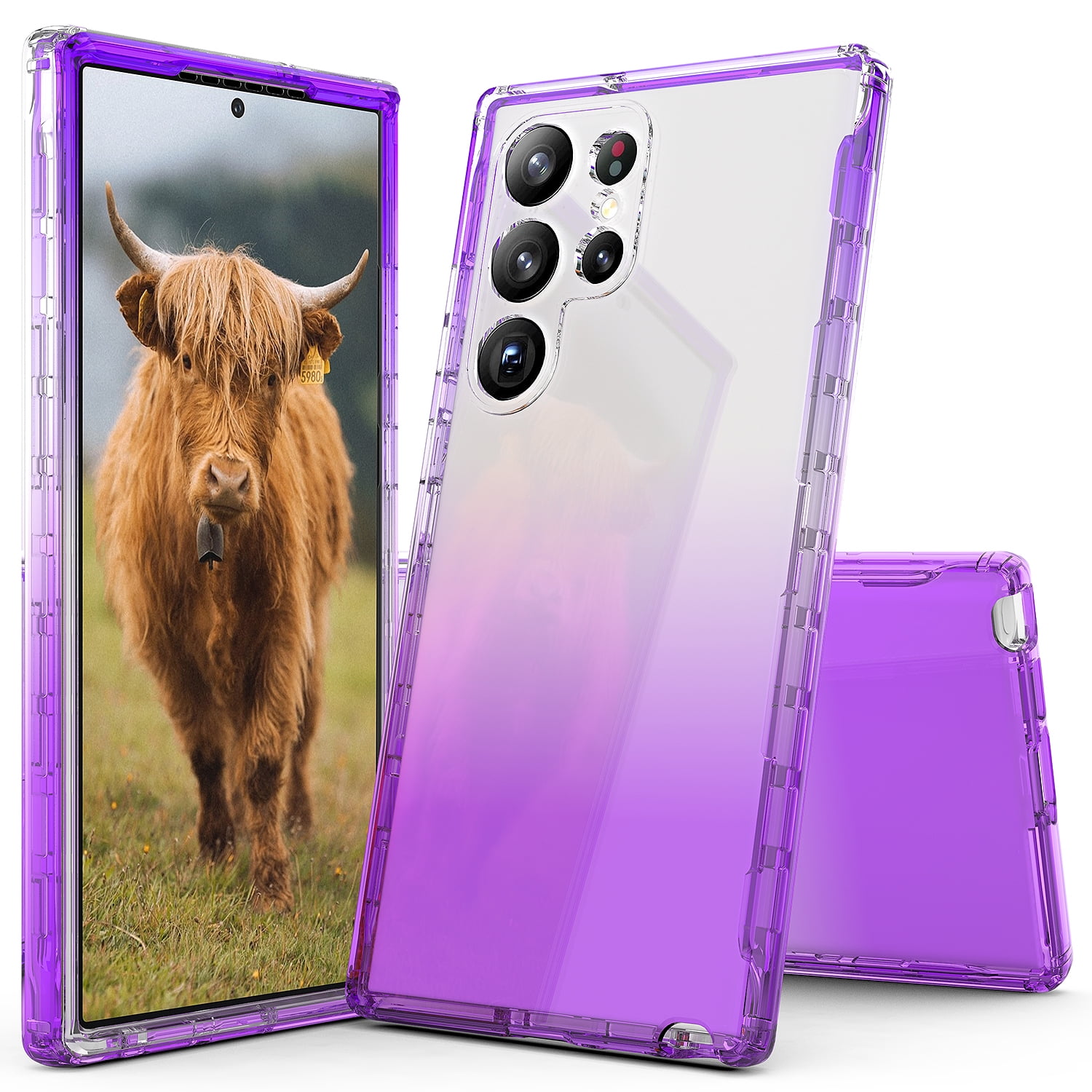 Rosebono Gradient Transparent Soft Cell Phone Case for Samsung Galaxy ...