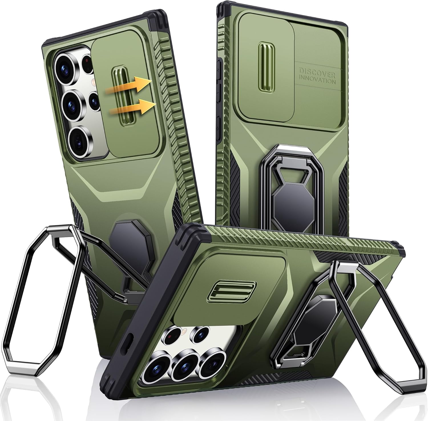 for Samsung Galaxy S23 Ultra Case with Stand, Phone Case with Slide ...