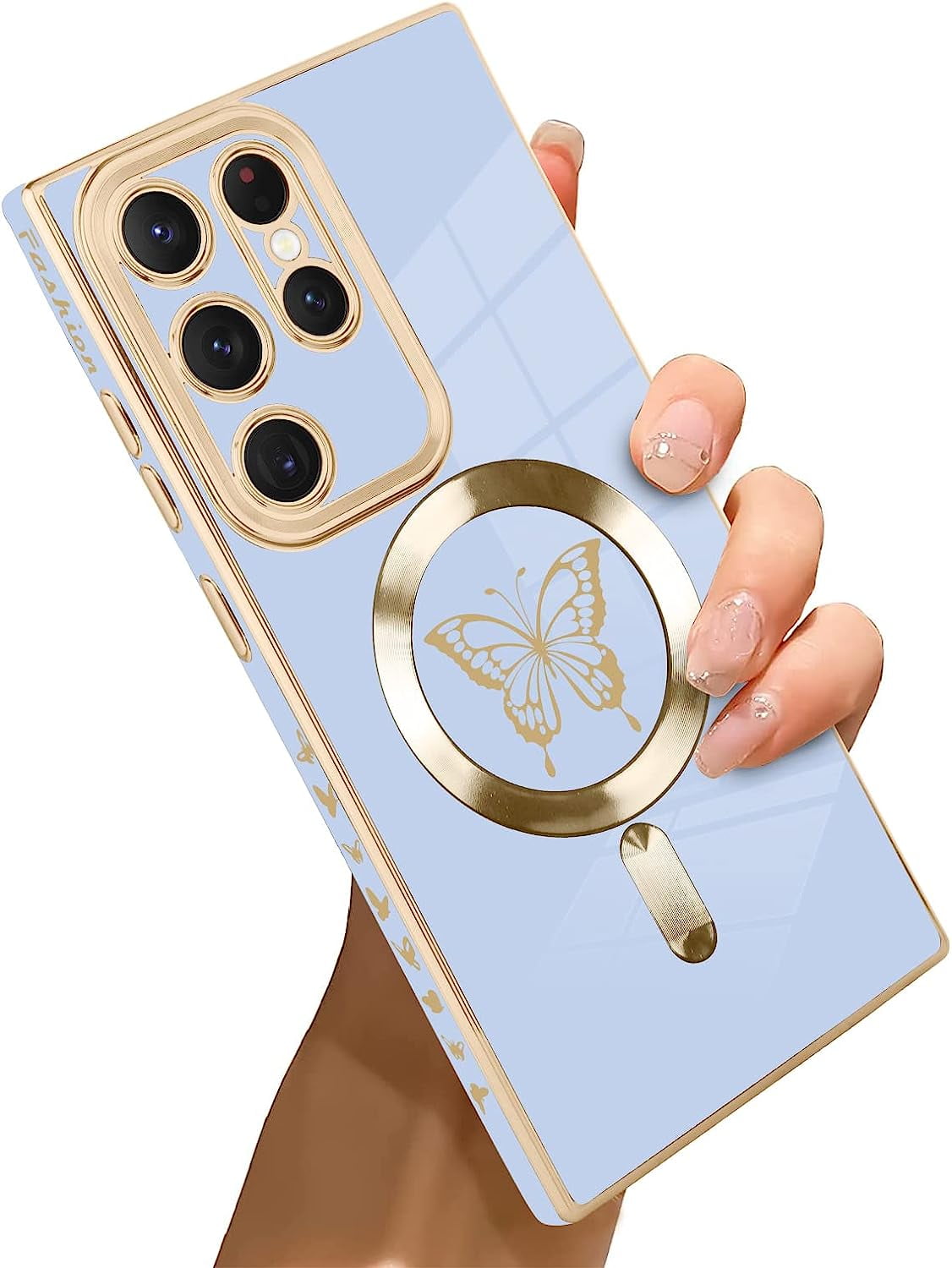 for Samsung Galaxy S23 Ultra Case [Support for Magsafe] Butterfly ...