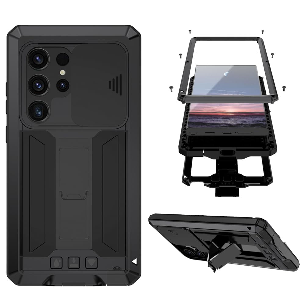 Samsung Galaxy S23 Ultra Metal Case with Slide Camera Cover Built in ...