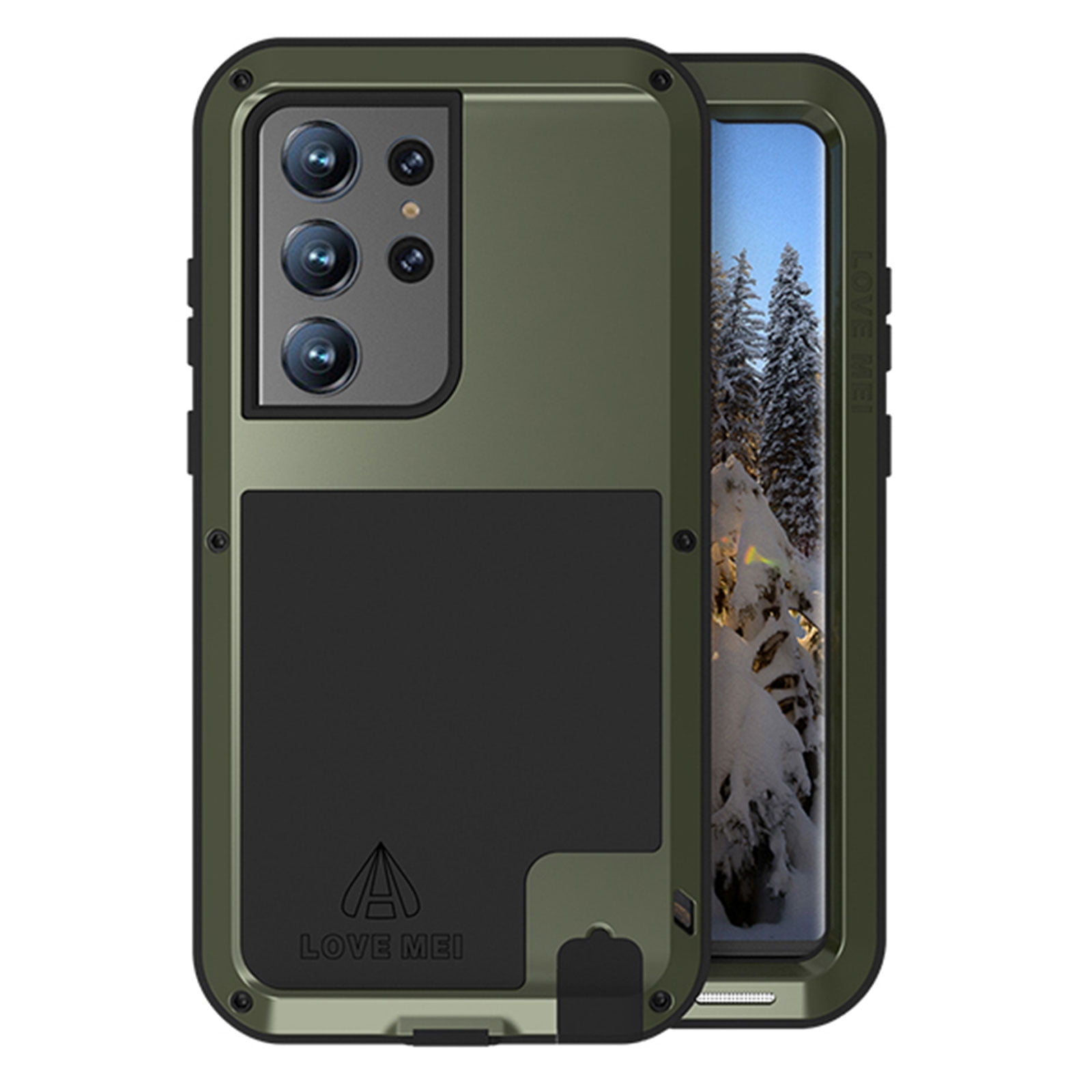 for Samsung Galaxy S23 Ultra Metal + Silicone Case, Heavy Duty ...