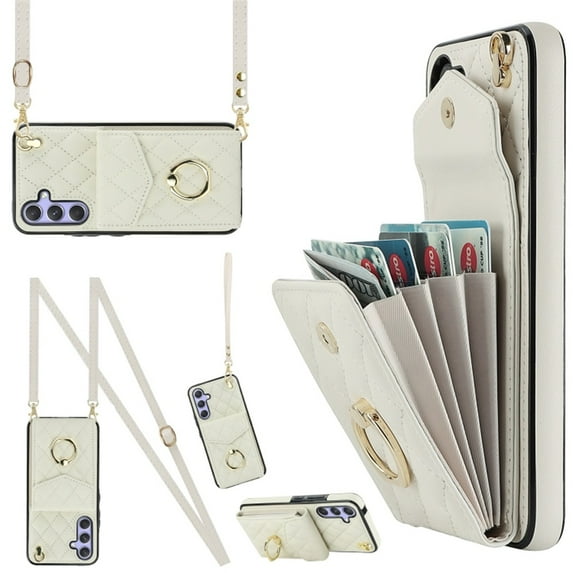 For Samsung Galaxy S24+ 5G / S25+ 5G Case Premium PU Leather Accordion ...