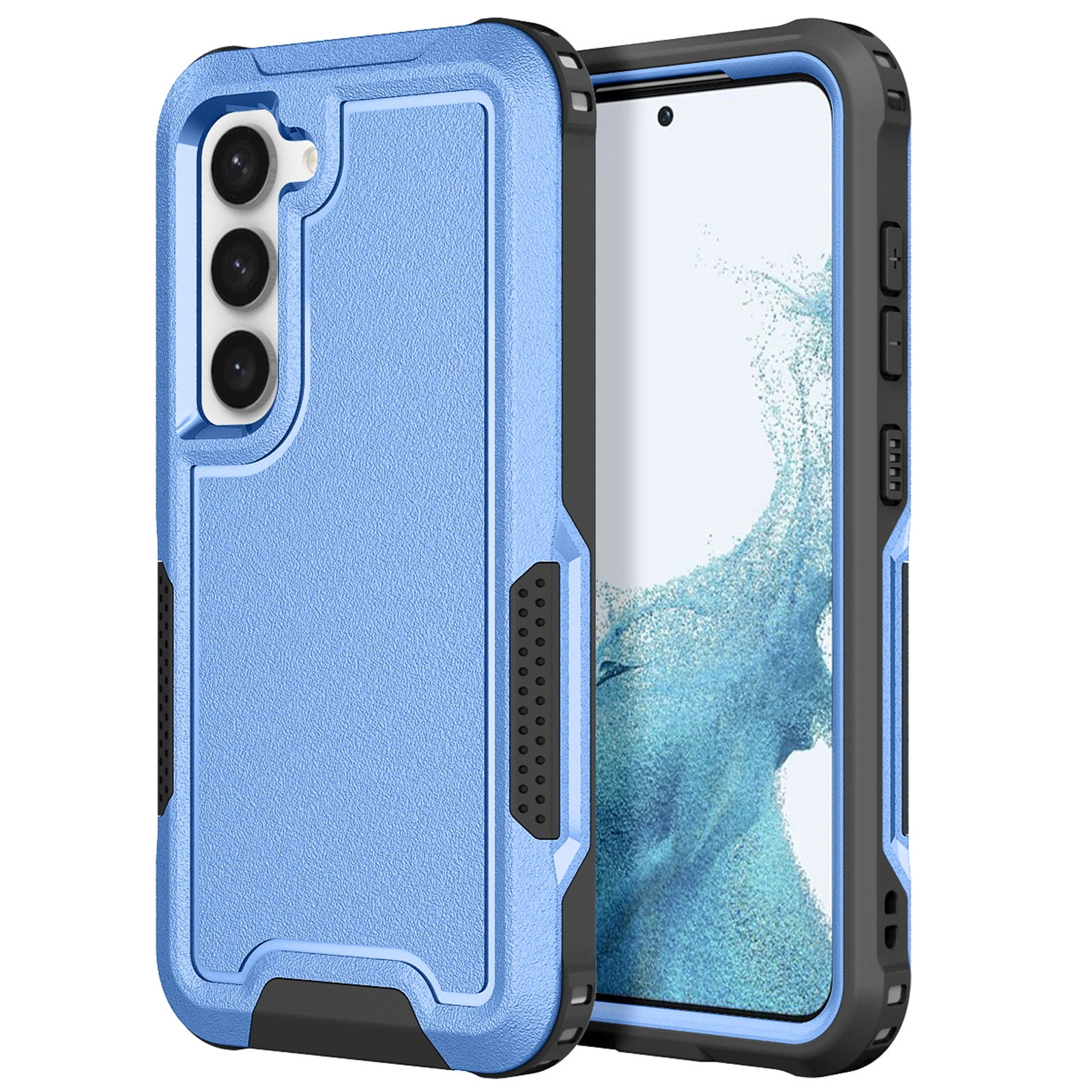 for Samsung Galaxy S24 Case, 3 in 1 Shockproof Slim Hybrid Heavy Duty ...