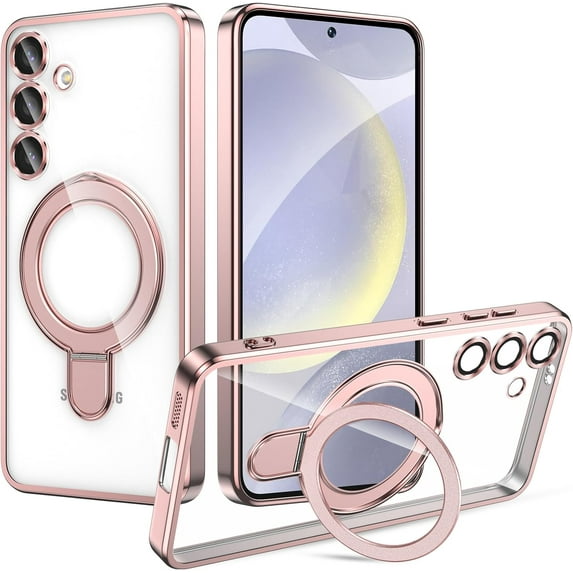 for Samsung Galaxy S24 Case with Invisible Stand & Ring Holder ...