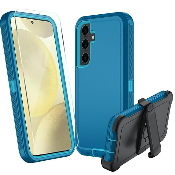 for Samsung Galaxy S24 FE 5G Case, S24 FE Heavy Duty case, [Belt Clip ...
