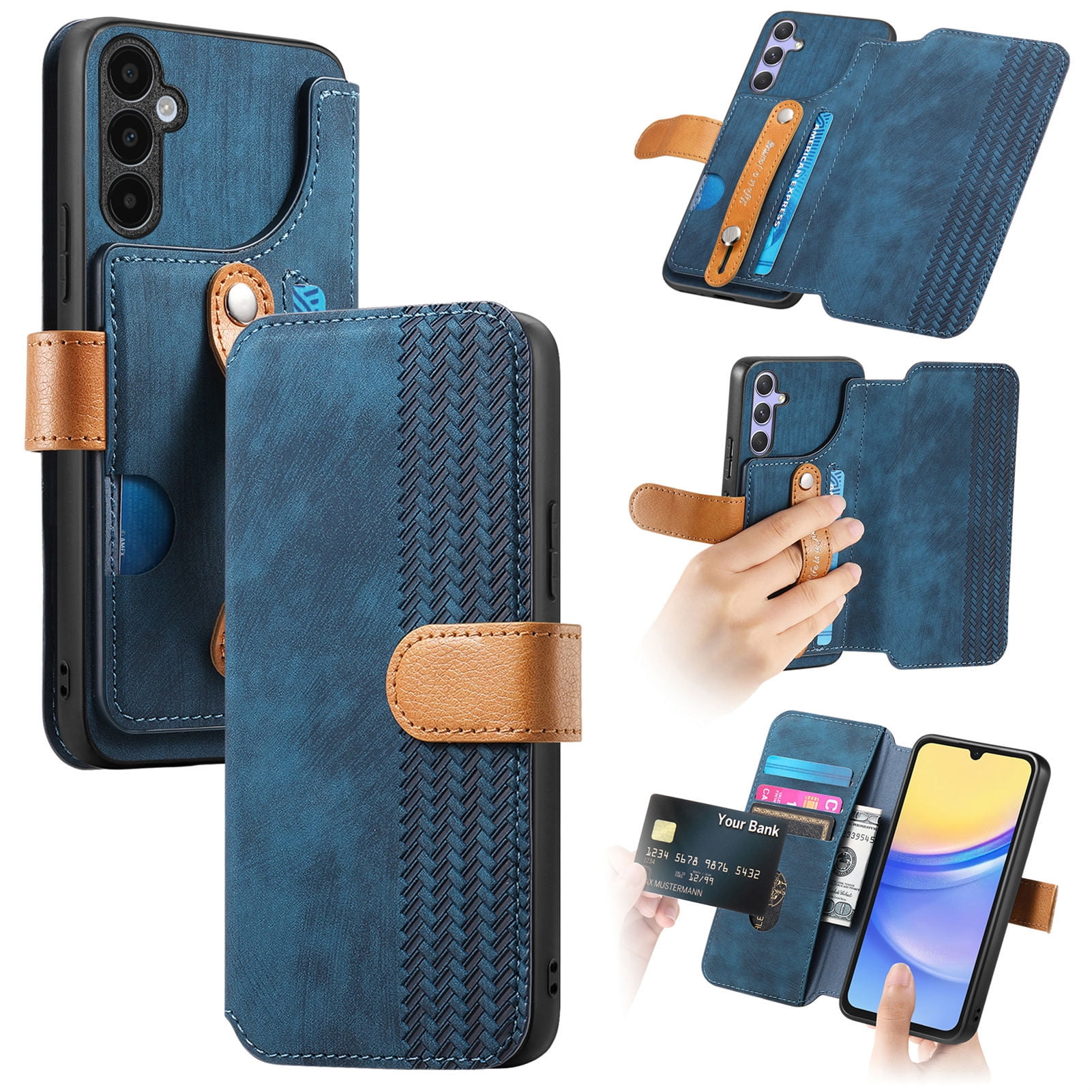 for Samsung Galaxy S24 FE PU Leather + TPU Wallet Case, Card Slots ...