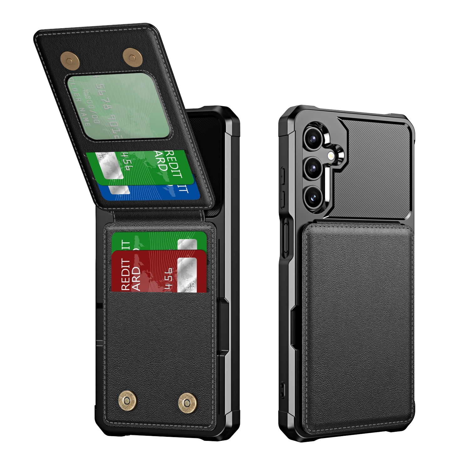 for Samsung Galaxy S24 FE Wallet Case, Built-in 4 Card Holders ...