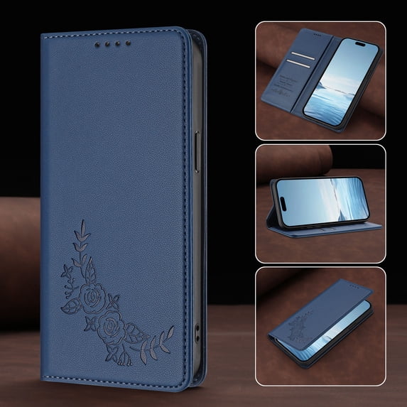 For Samsung Galaxy S24+ Flip Phone Case,Elegant Peony Pattern Embossing ...