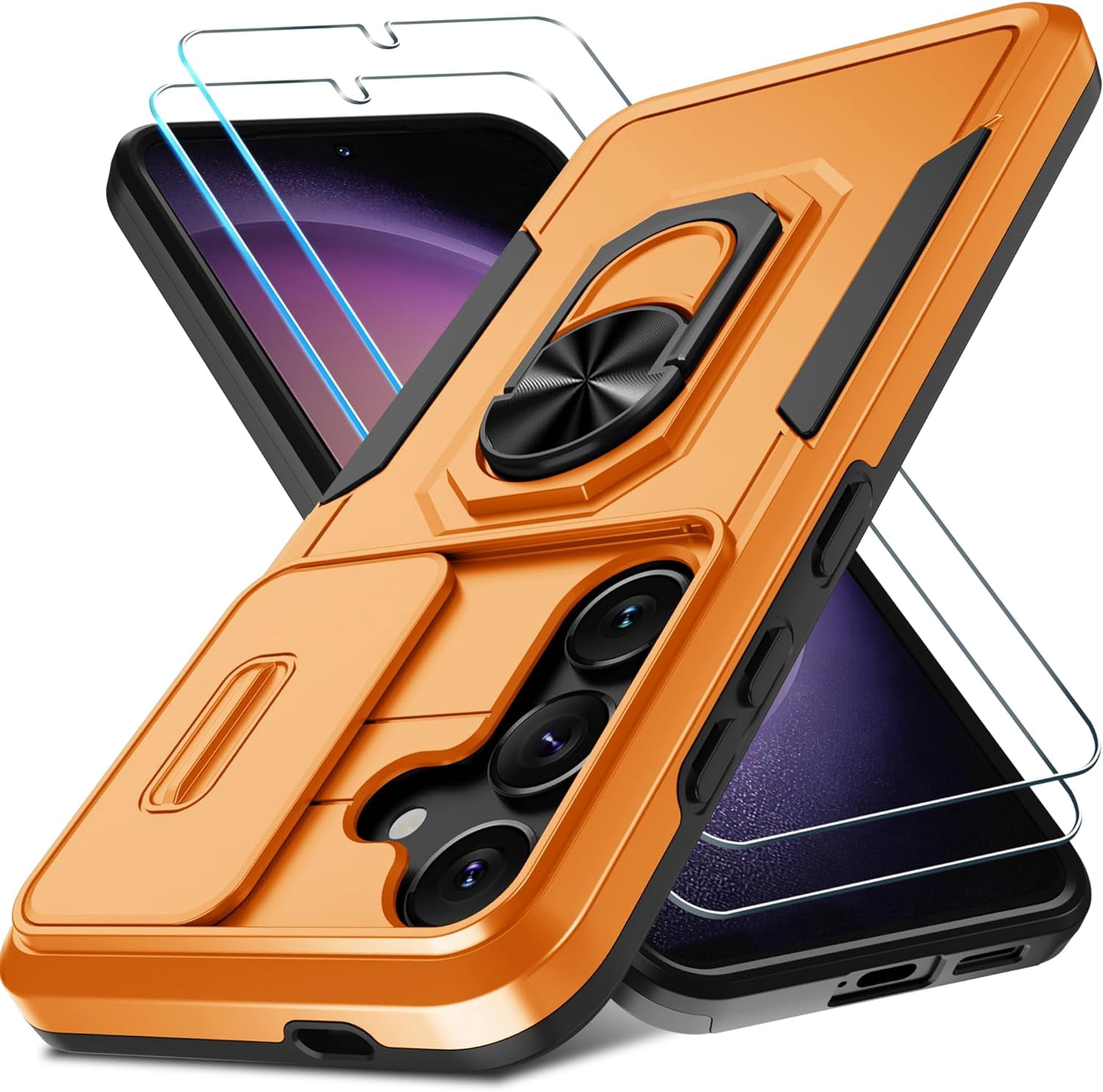 for Samsung Galaxy S24+ Plus Case Built in Slide Camera Lens Cover ...