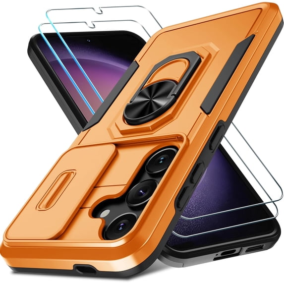 for Samsung Galaxy S24+ Plus Case Built in Slide Camera Lens Cover ...