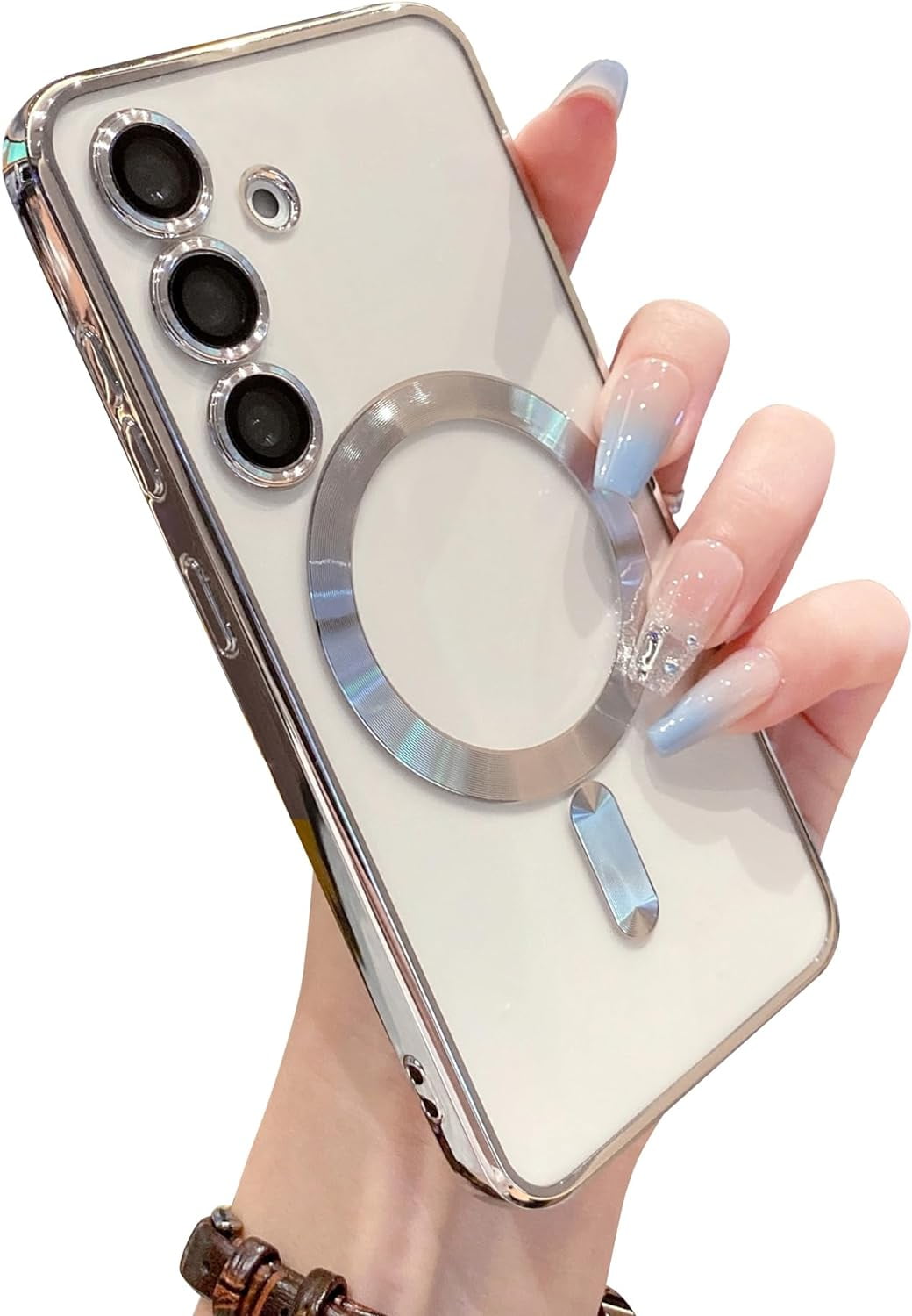 for Samsung Galaxy S24 Plus Case Clear with Camera Lens Protector Full ...