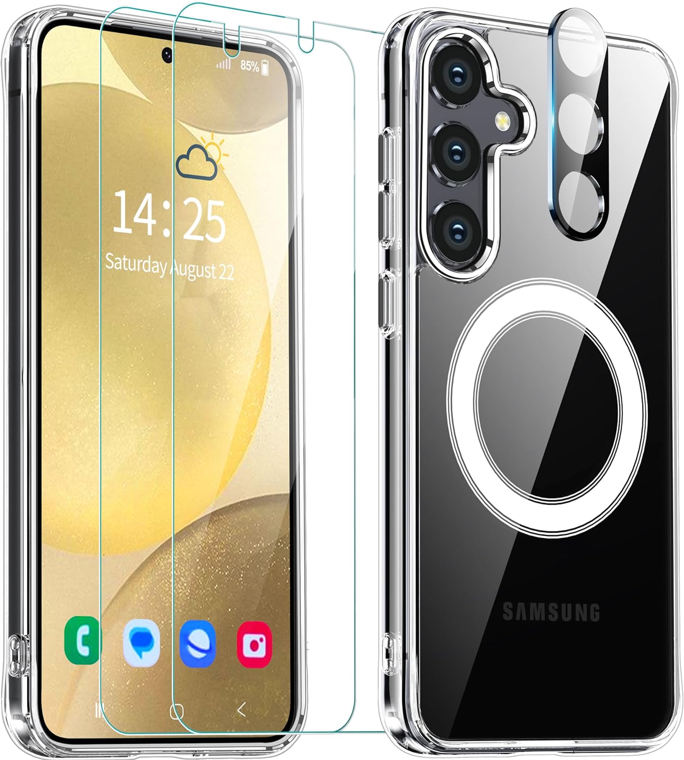 Samsung Galaxy S24 Plus Case, Clear [Yellowing-Resistant] with 2X ...