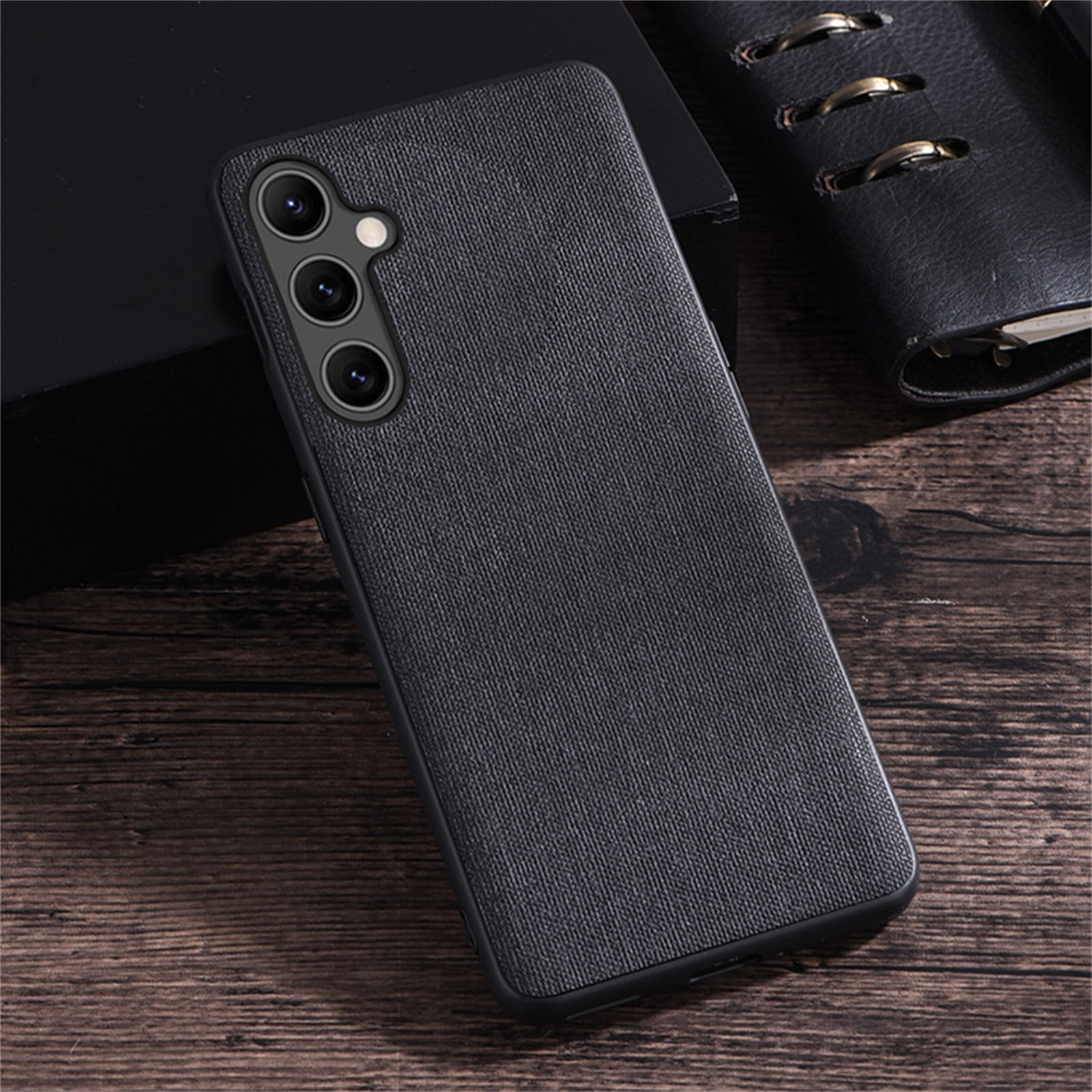 for Samsung Galaxy S24 Plus Case, Smooth Fabric Case with Soft TPU Side ...